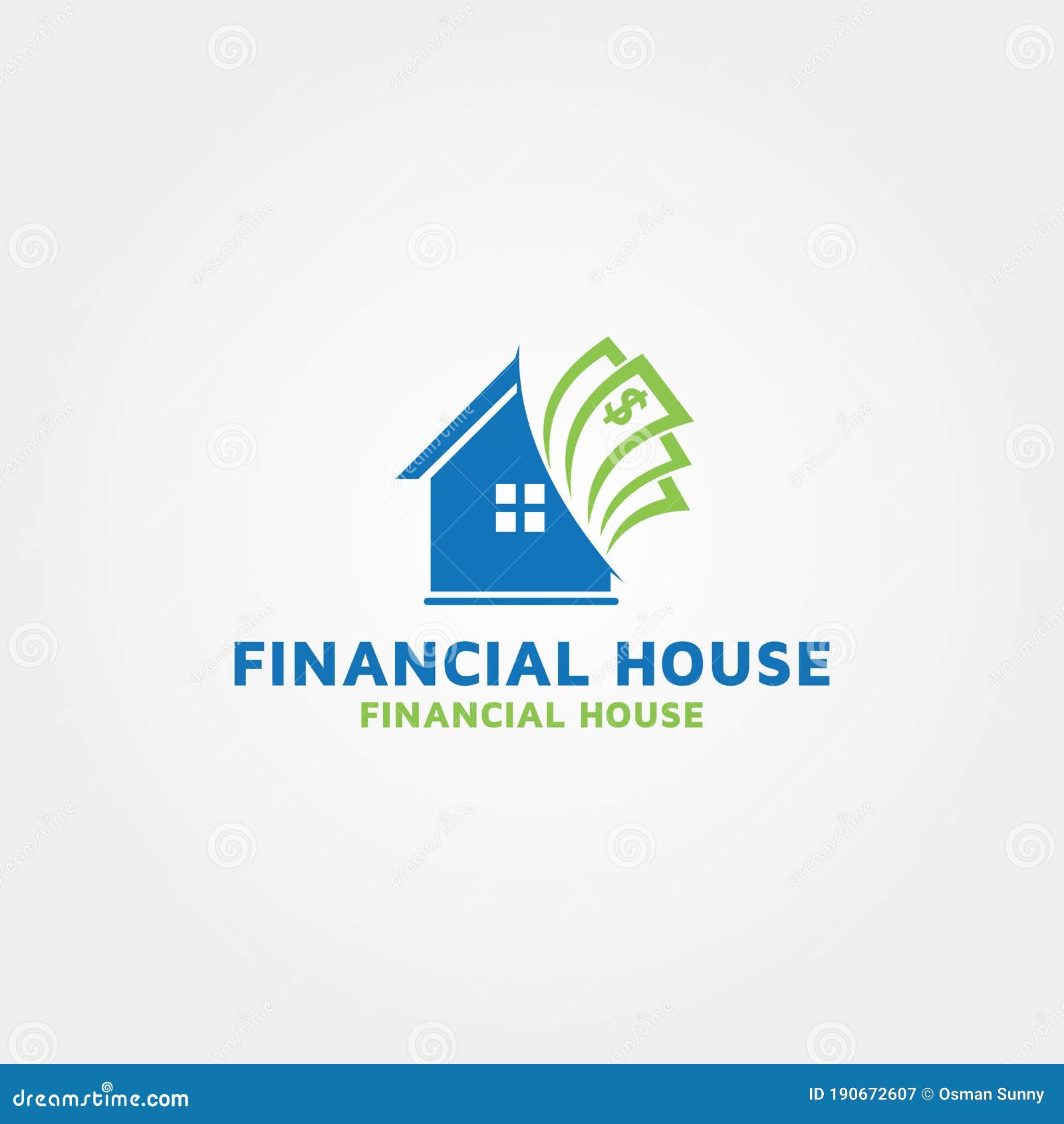 Financial House Vector Logo Design Template Stock Vector - Illustration ...