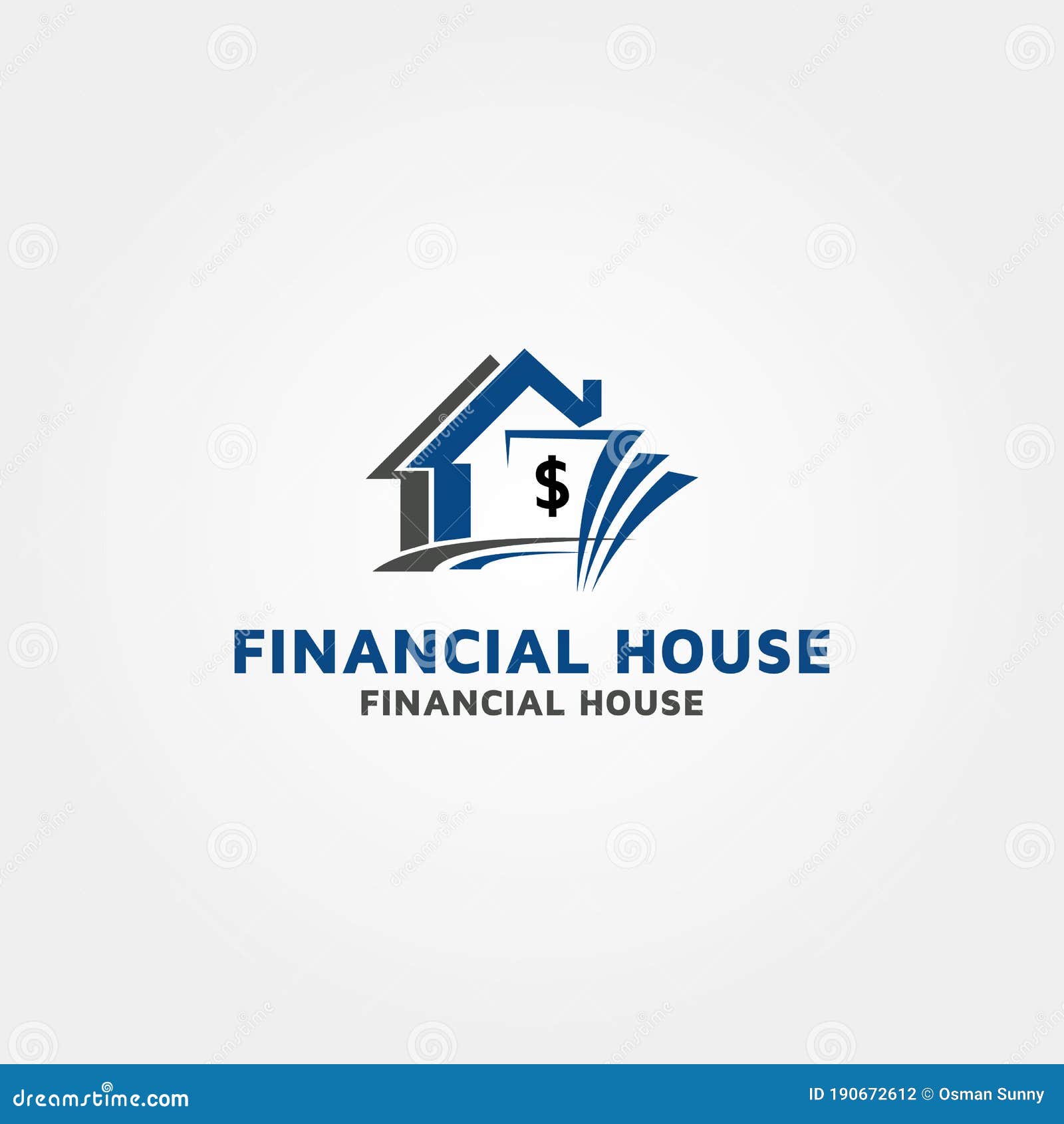 Financial House Vector Logo Design Template Idea and Inspiration Stock ...