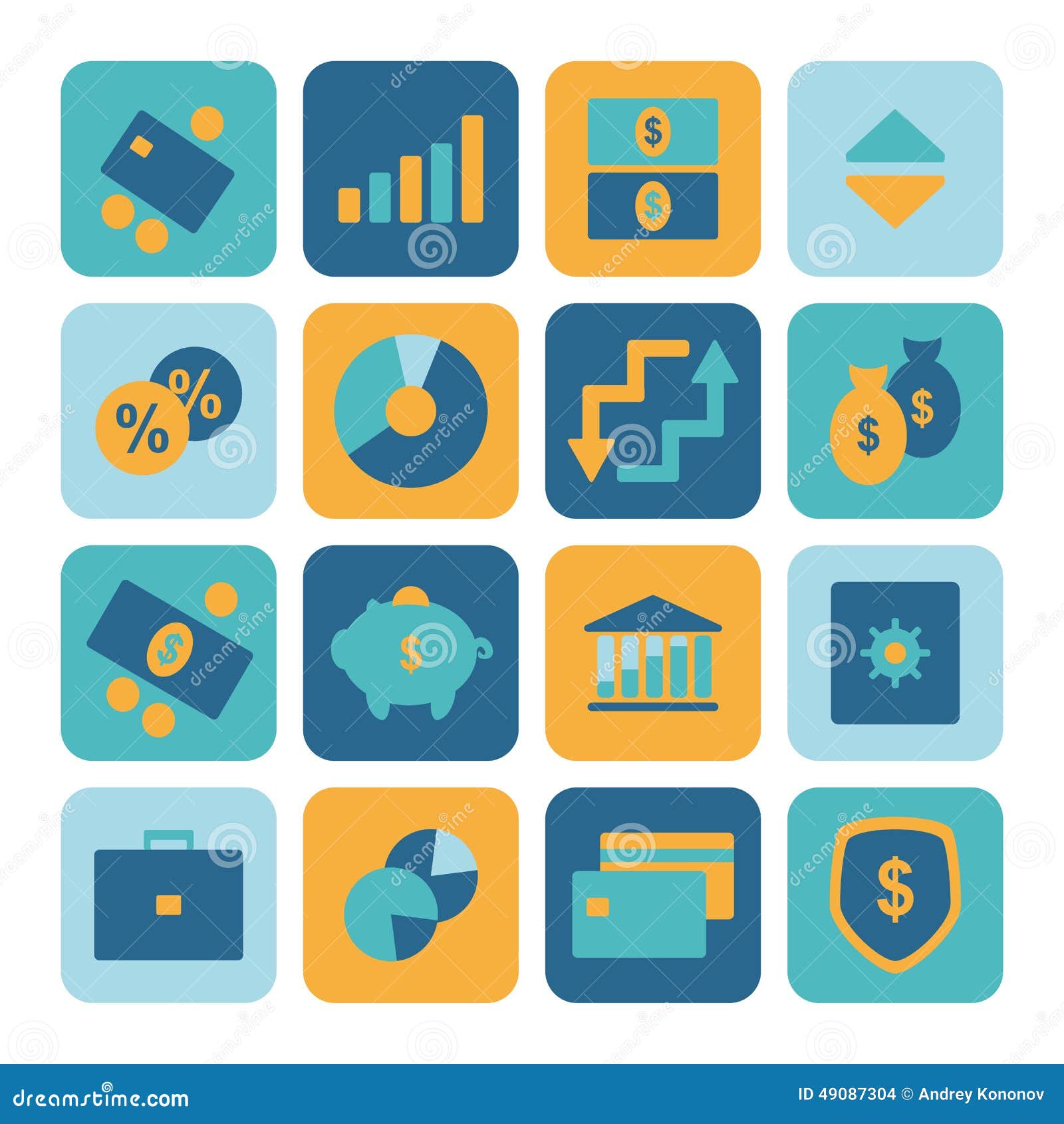 Financial icons stock vector. Illustration of increase - 49087304