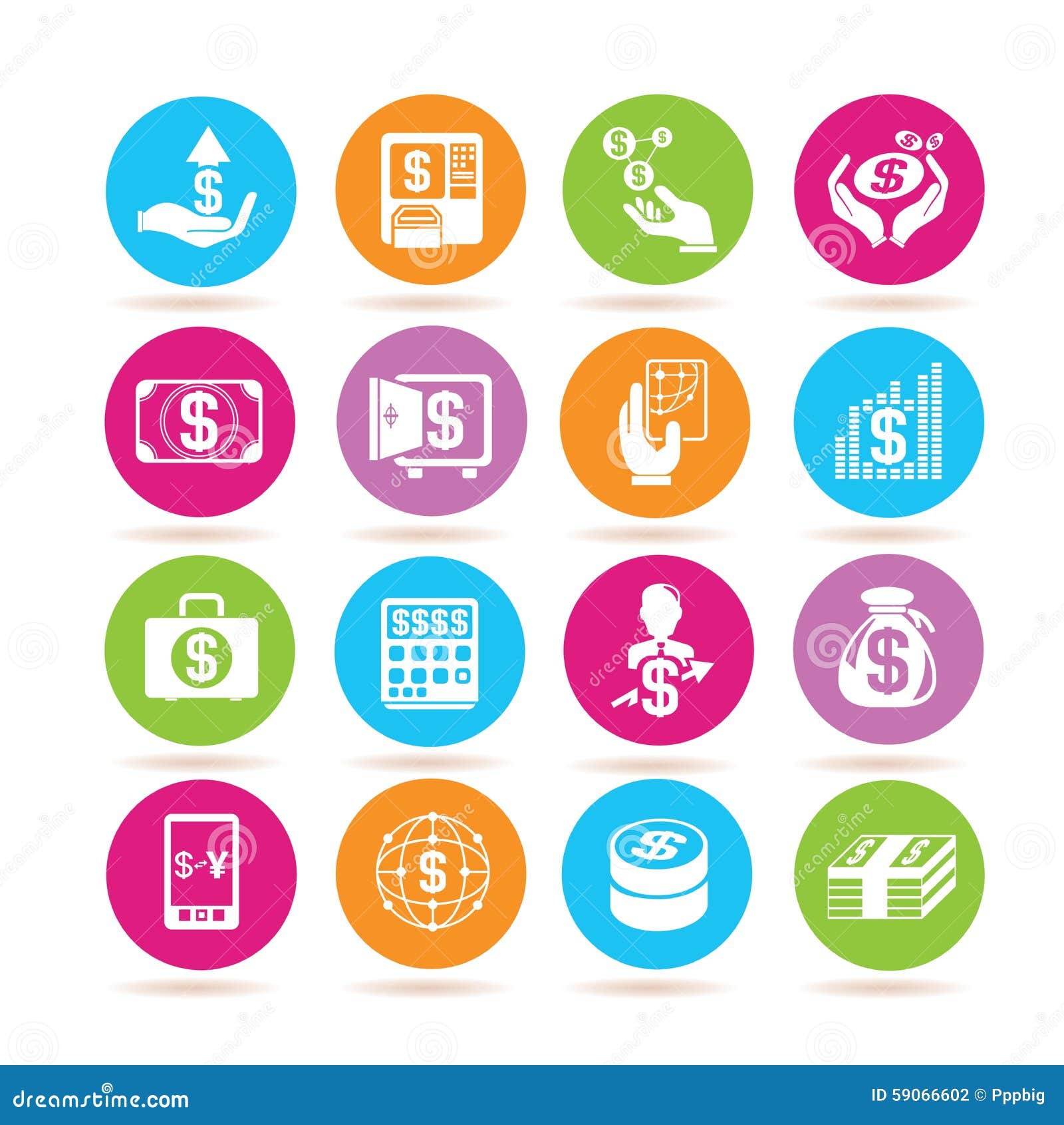 Financial icons stock illustration. Illustration of calculate - 59066602