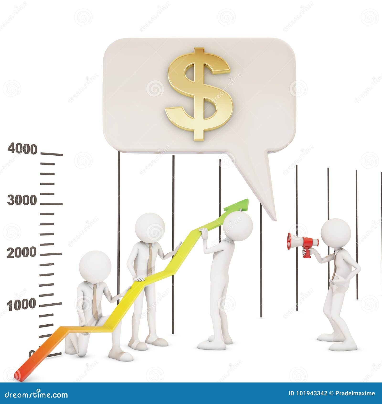 Financial Improvement Graph Arrow Teamwork Stock Illustration ...