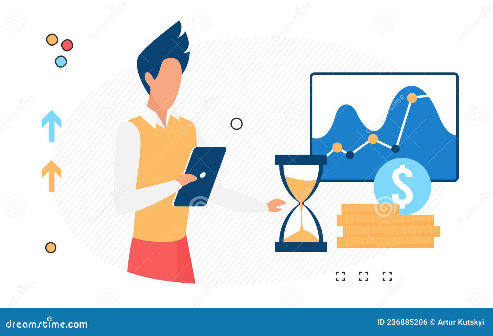 Financial Improving with Time Management Strategy Stock Vector ...