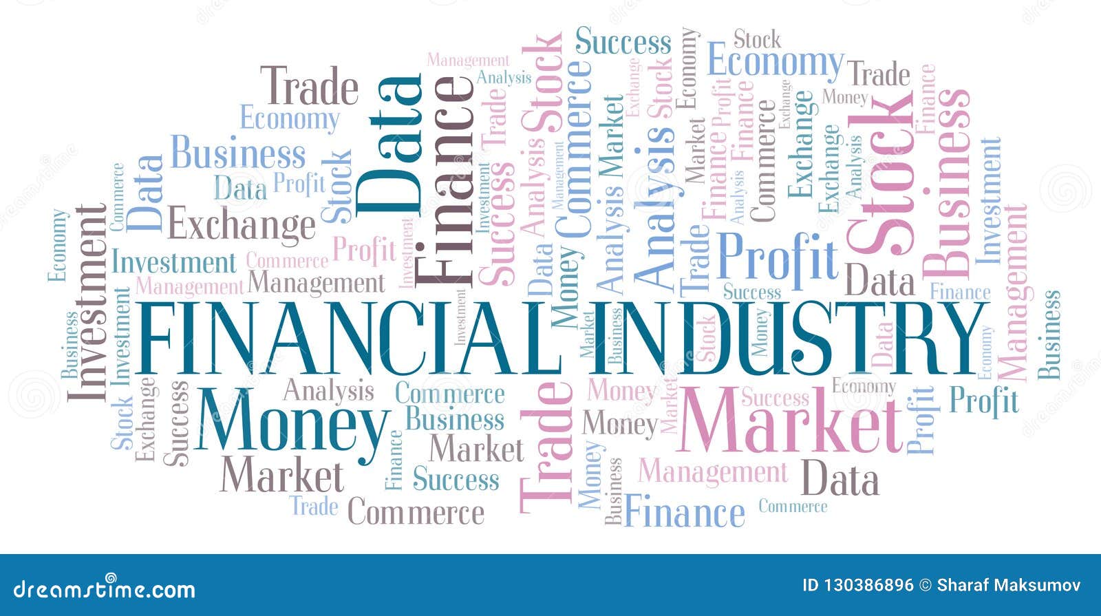 Financial Industry Word Cloud. Stock Illustration - Illustration of ...