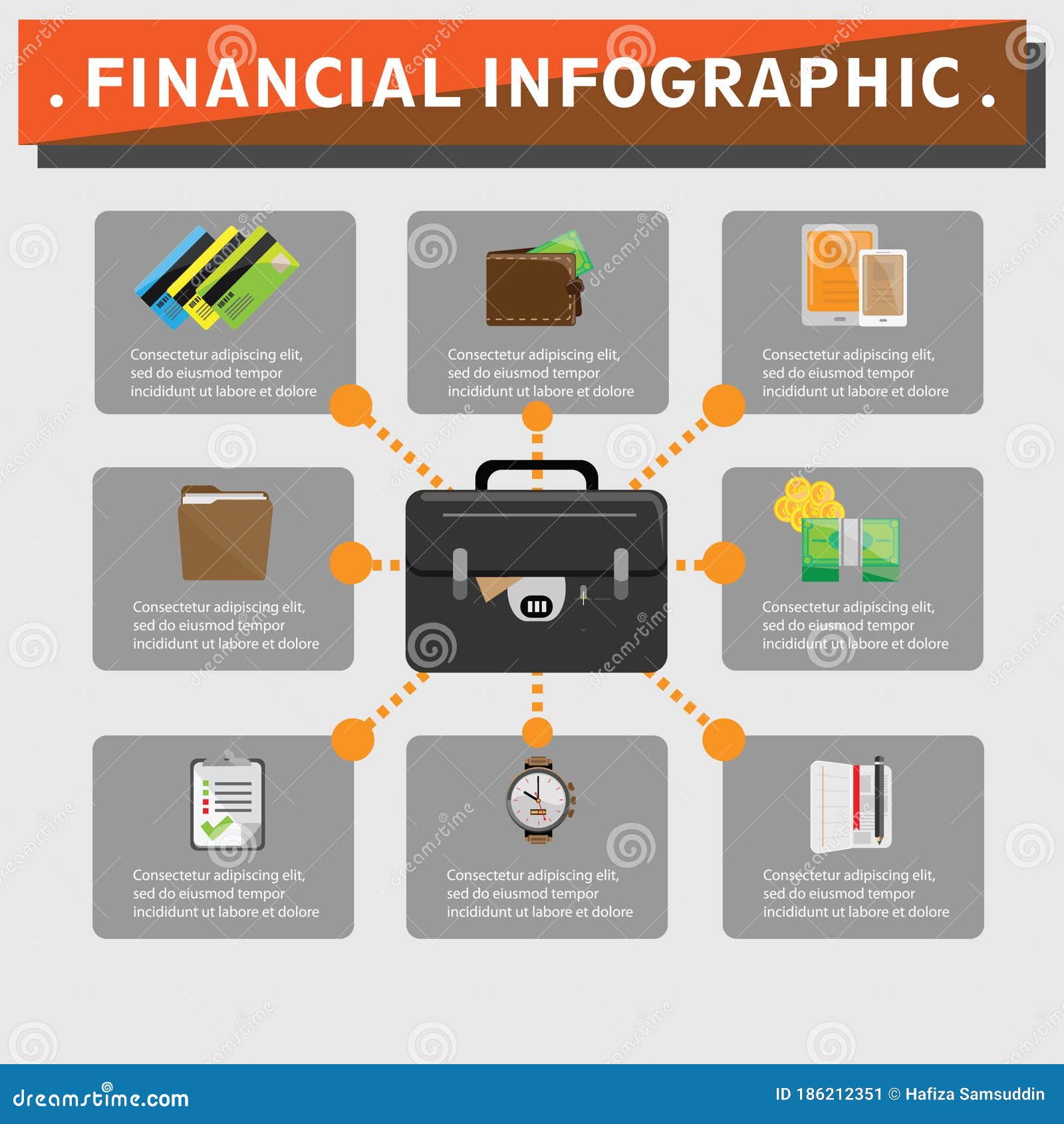 Financial Infographic. Vector Illustration Decorative Design Stock ...