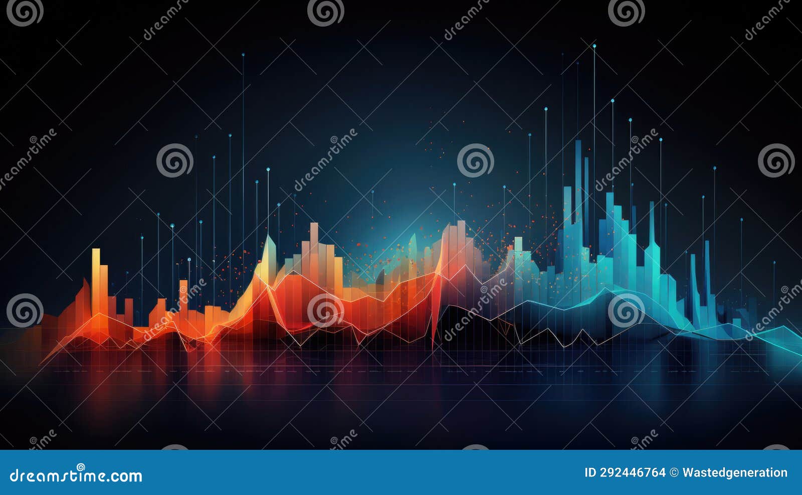 Financial Insights: Abstract Chart Background for Economic Analysis and ...