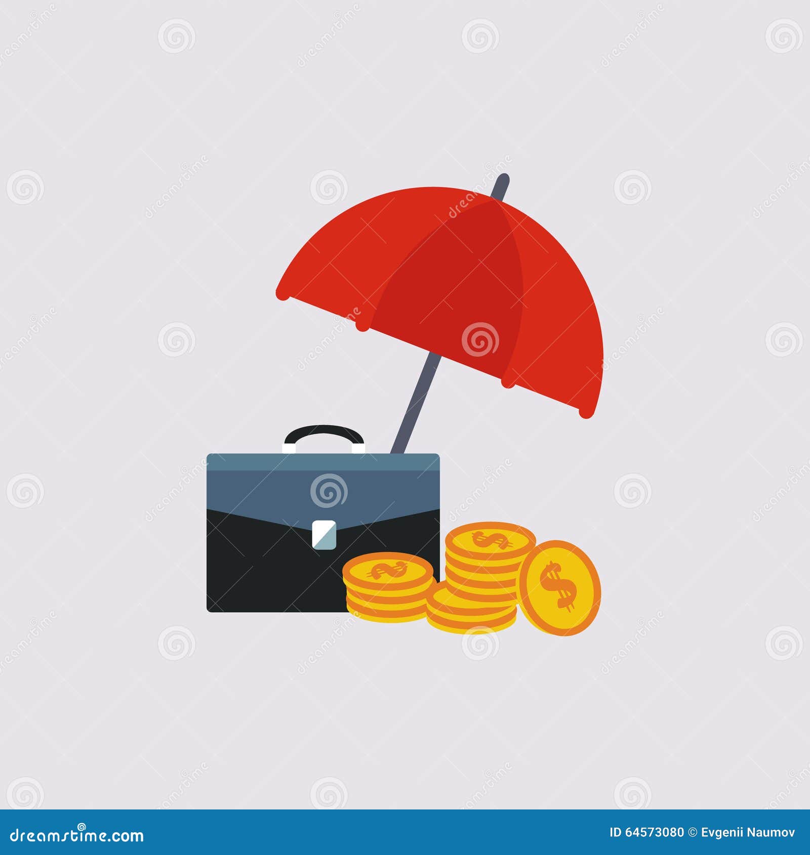 Financial Insurance Vector Illustration Stock Vector - Illustration of ...