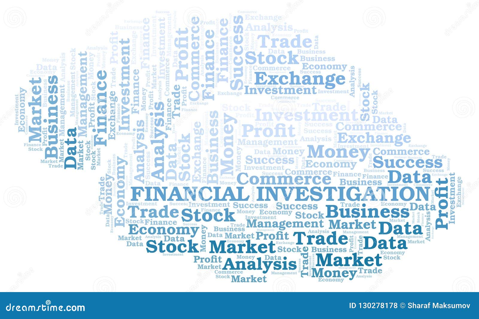 Financial Investigation Word Cloud. Stock Illustration - Illustration ...