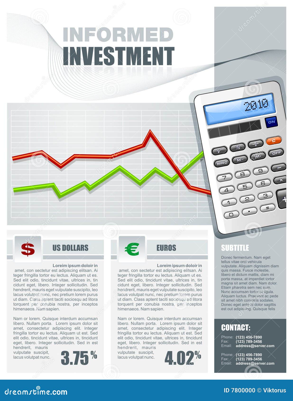Financial Investment Brochure Stock Vector - Illustration of counting ...