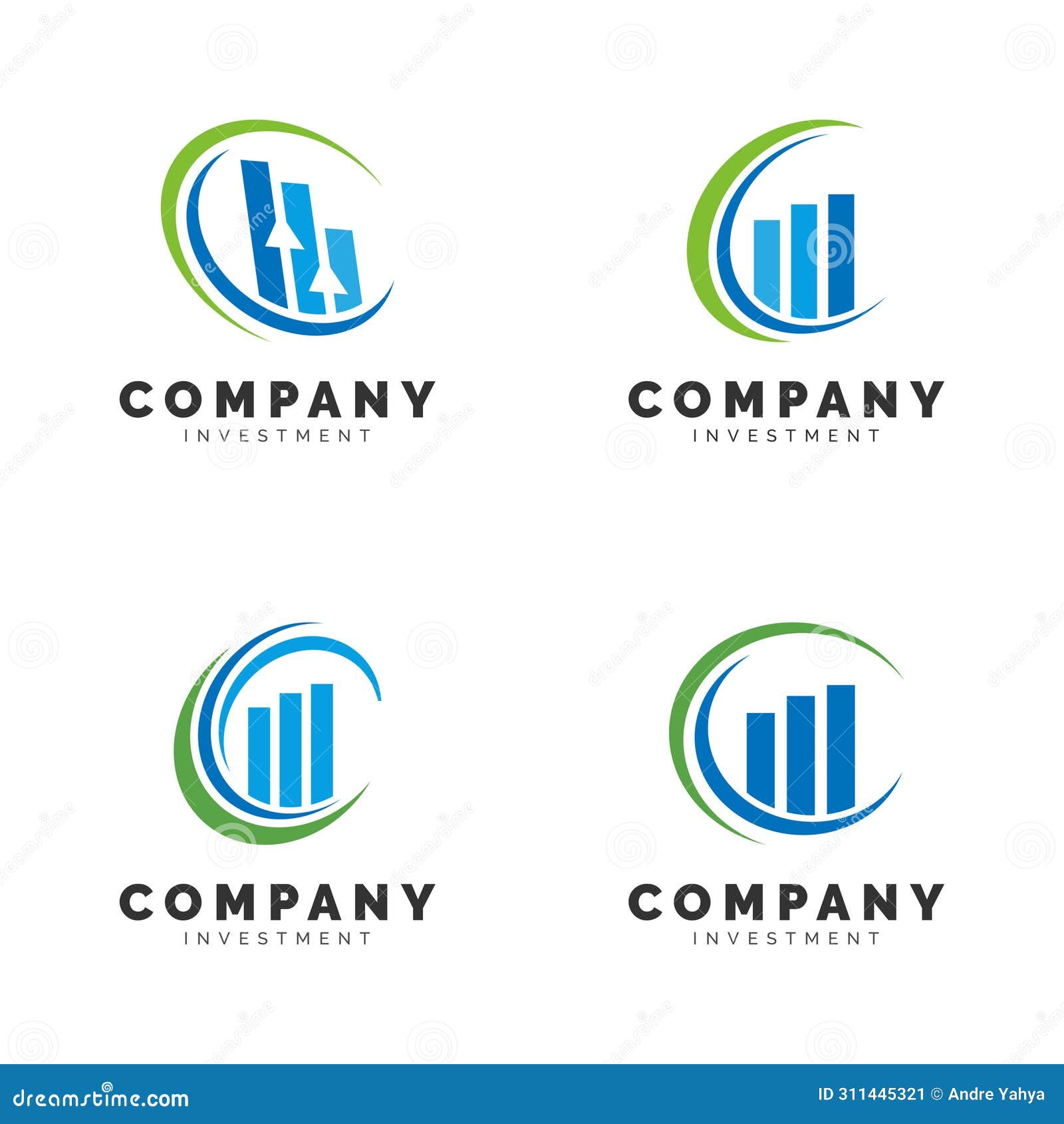 Financial Investment Statistic Graphic Chart Logo Design. Stock Vector ...