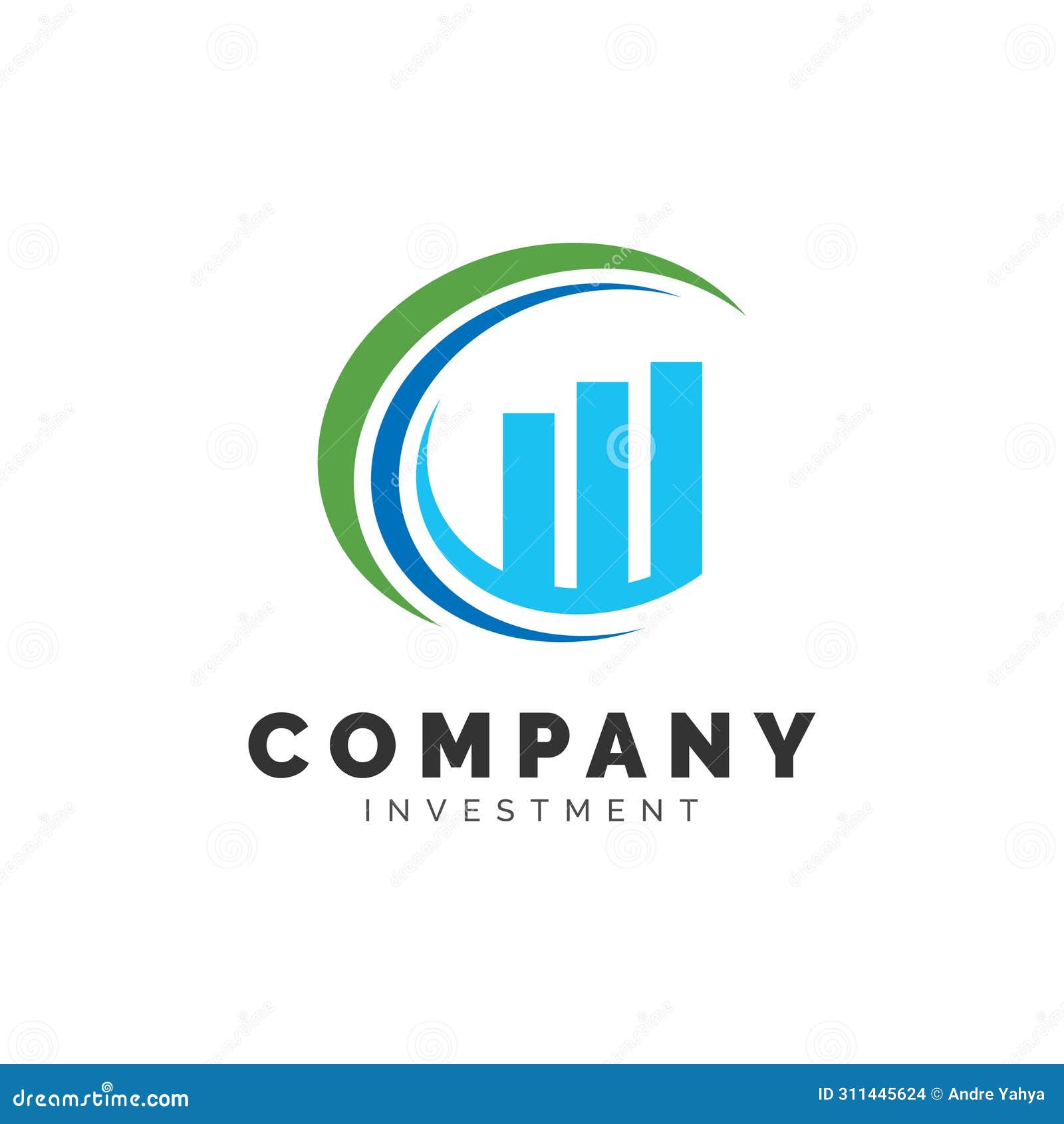 Financial Investment Statistic Graphic Chart Logo Design. Stock Vector ...