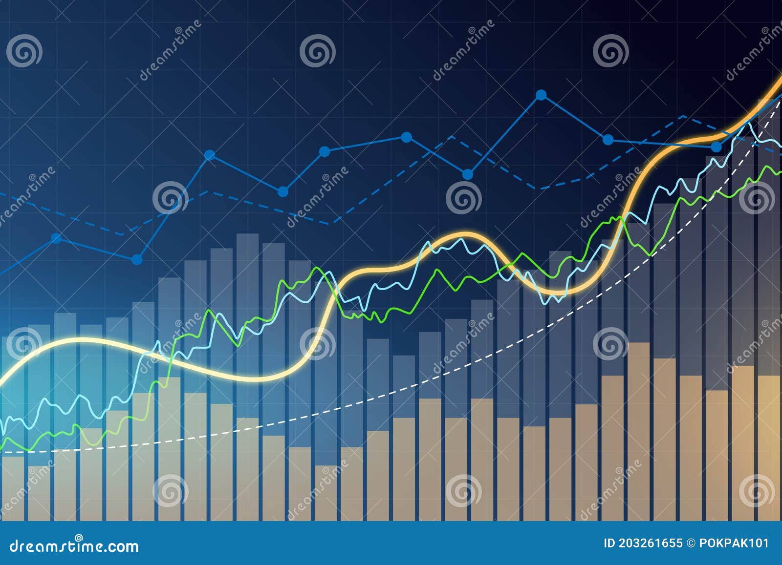 Financial and Investment Techniques Graph Stock Illustration ...