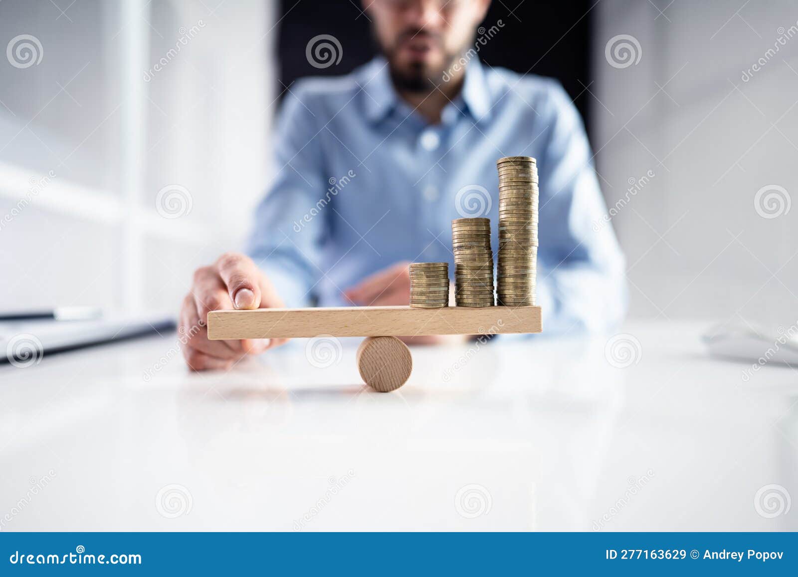 Financial Leverage Balance stock image. Image of equality - 277163629