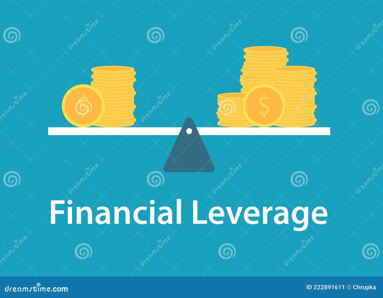 Financial Leverage concept stock vector. Illustration of compare ...