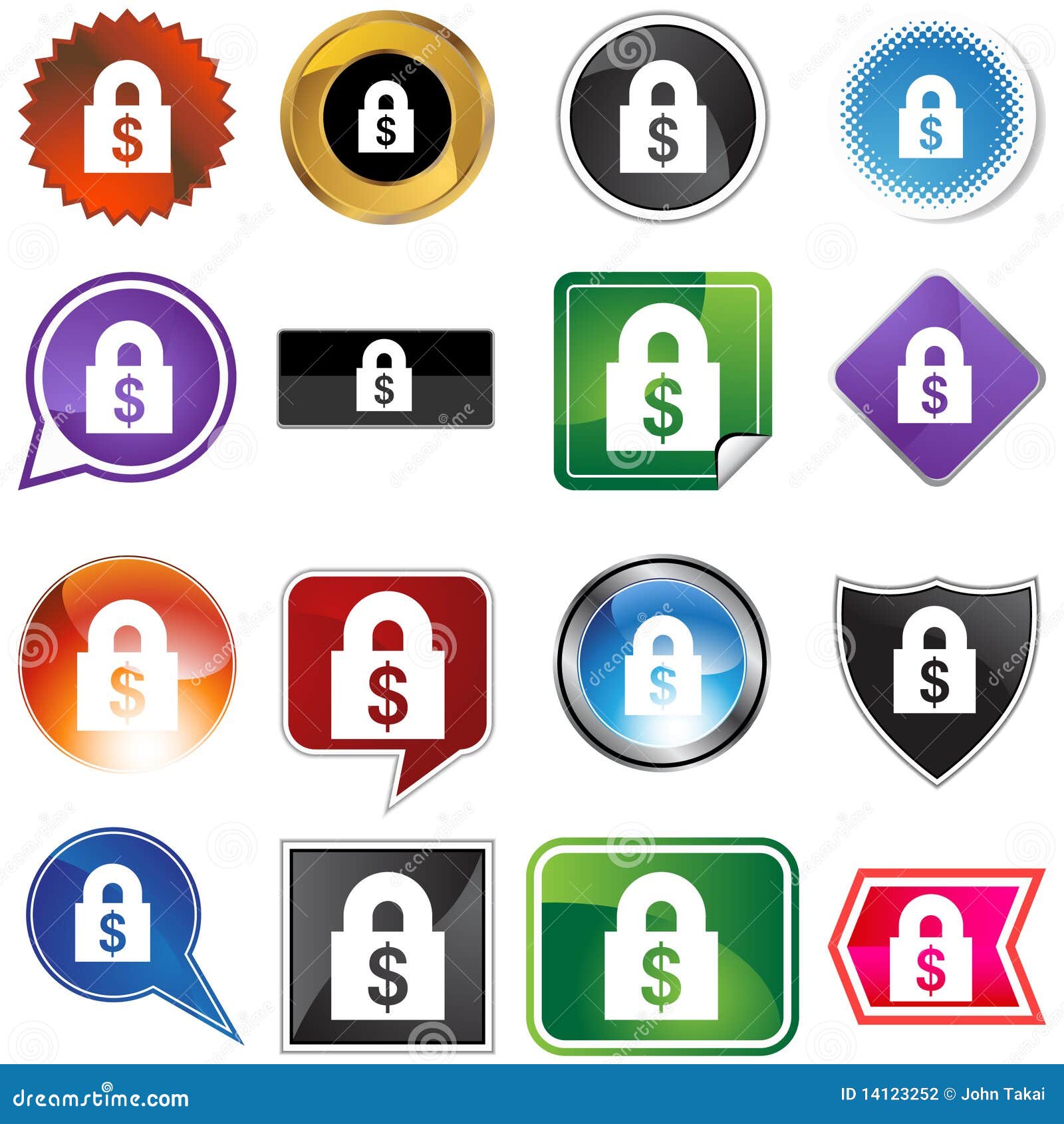 Financial Lock stock vector. Illustration of device, bank - 14123252