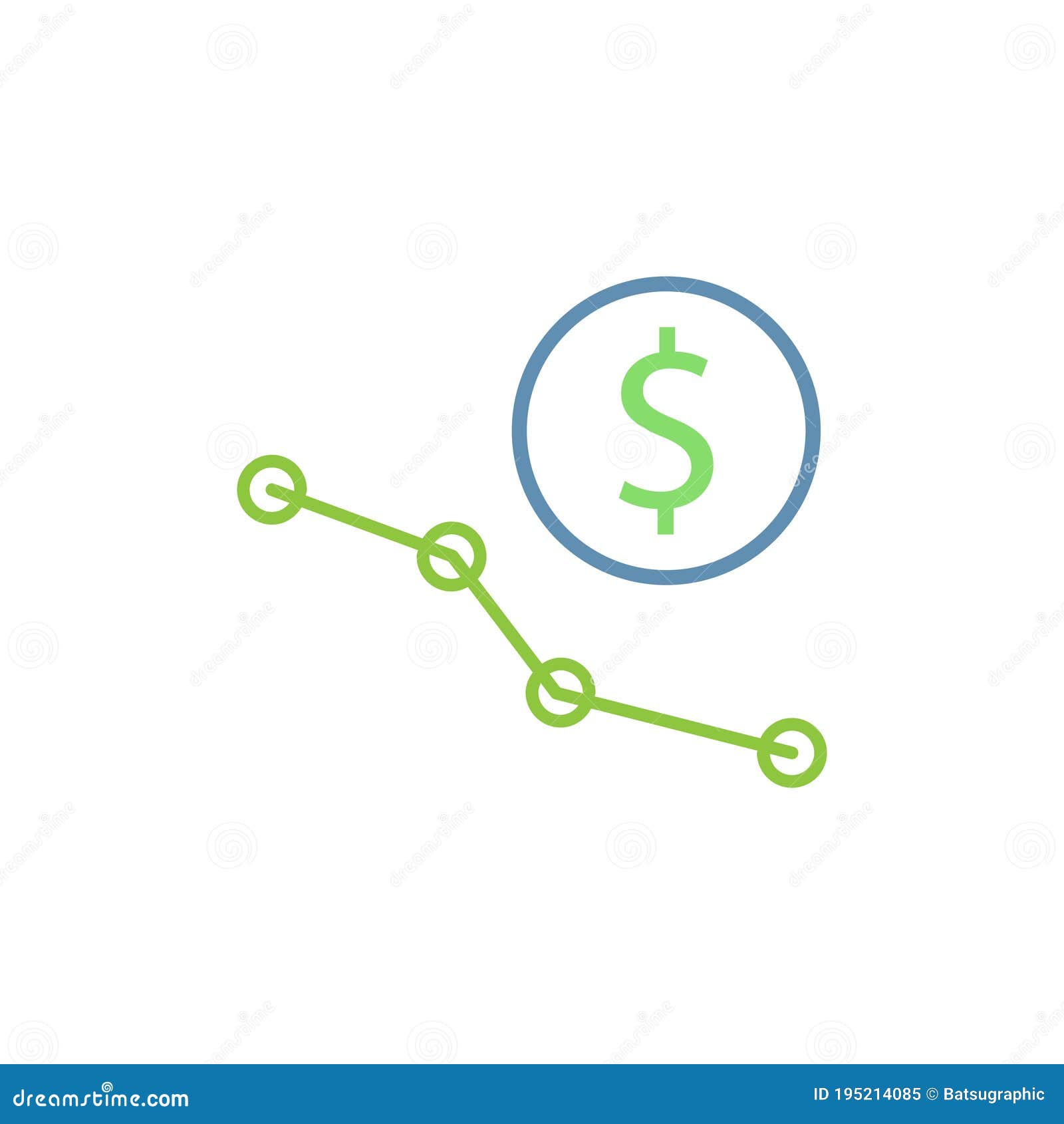 Financial Loss Vector Icon Logo Design Stock Vector - Illustration of ...