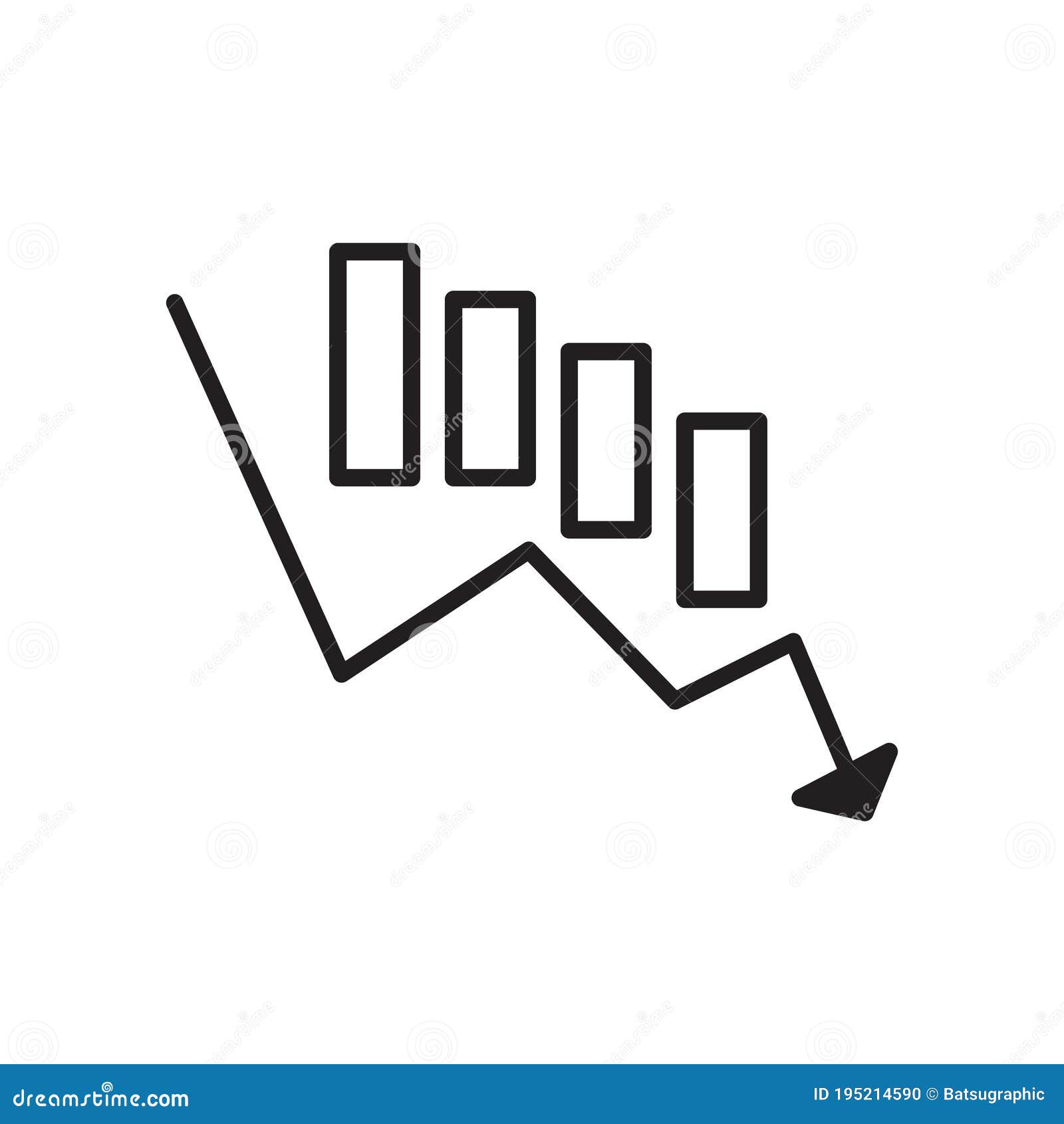 Financial Loss Vector Icon Logo Design Stock Vector - Illustration of ...