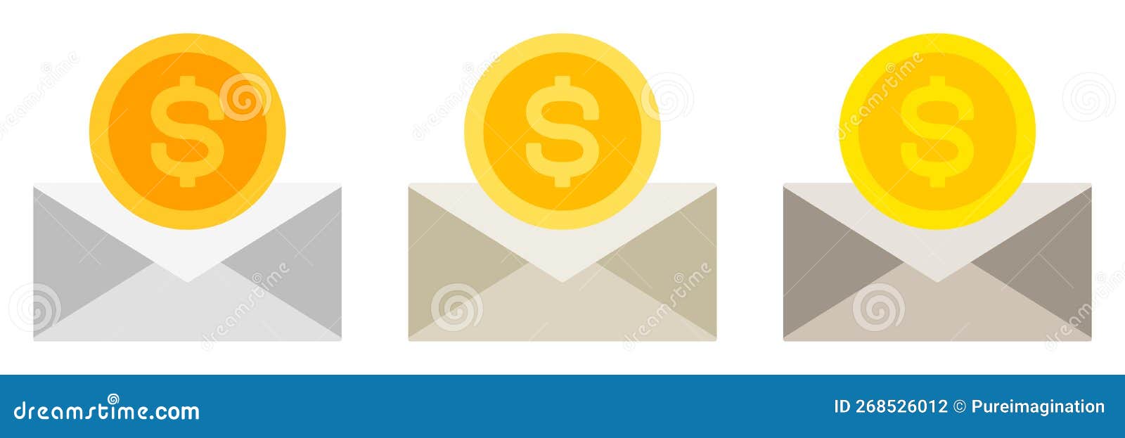 Financial Mail in Flat Style Isolated Stock Vector - Illustration of ...