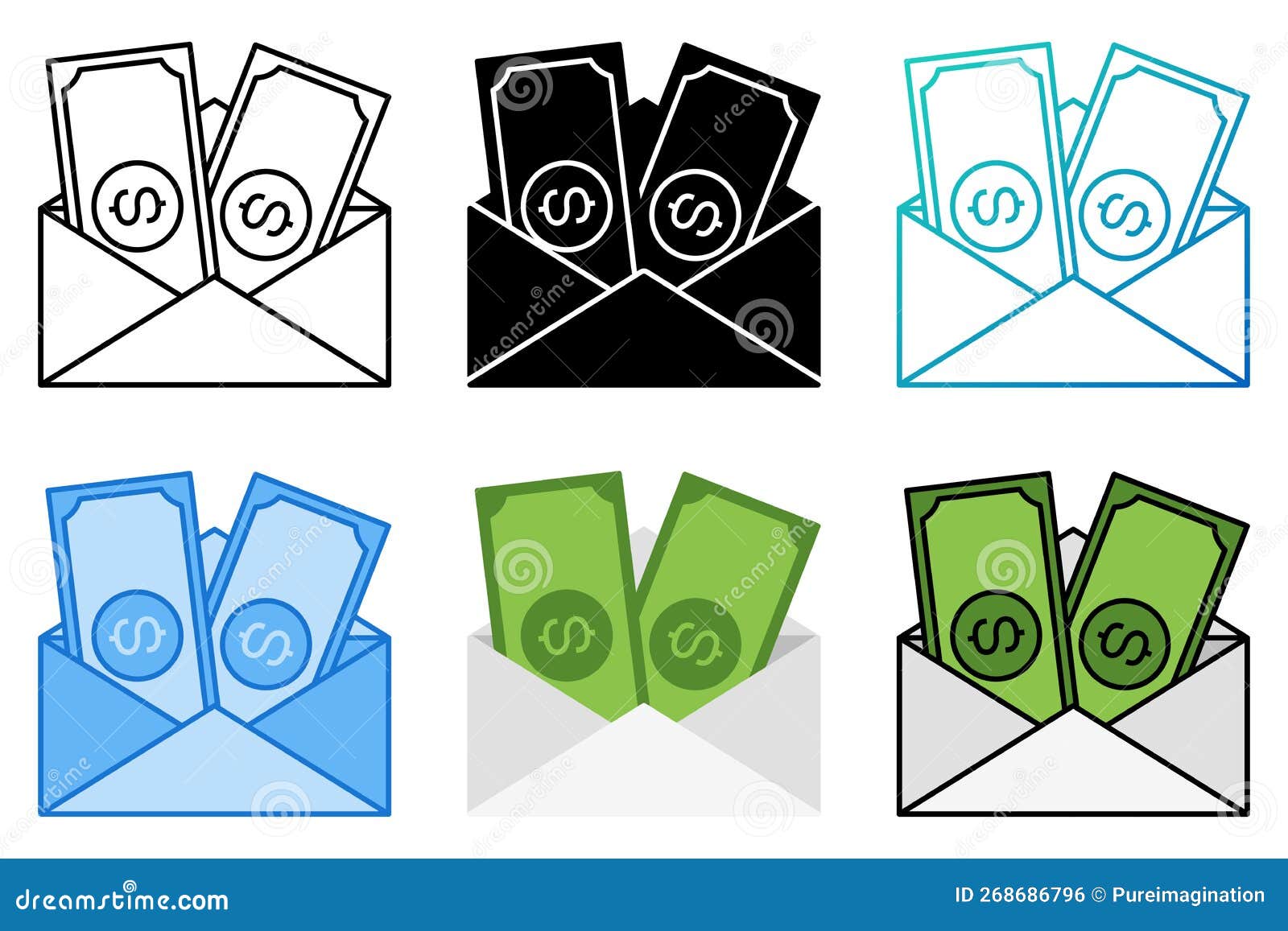 Financial Mail in Flat Style Isolated Stock Vector - Illustration of ...