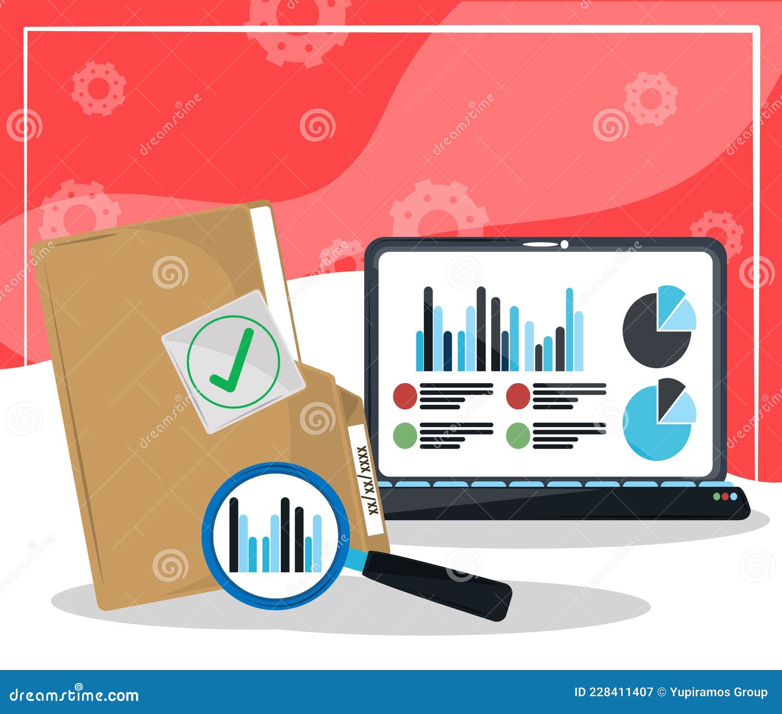 Financial Management Balance Stock Vector - Illustration of report ...