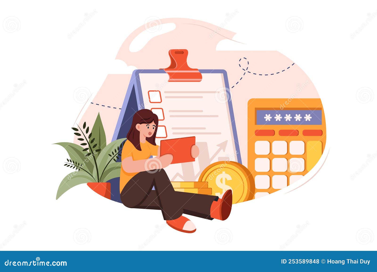 Financial Management Illustration Concept on White Background Stock ...