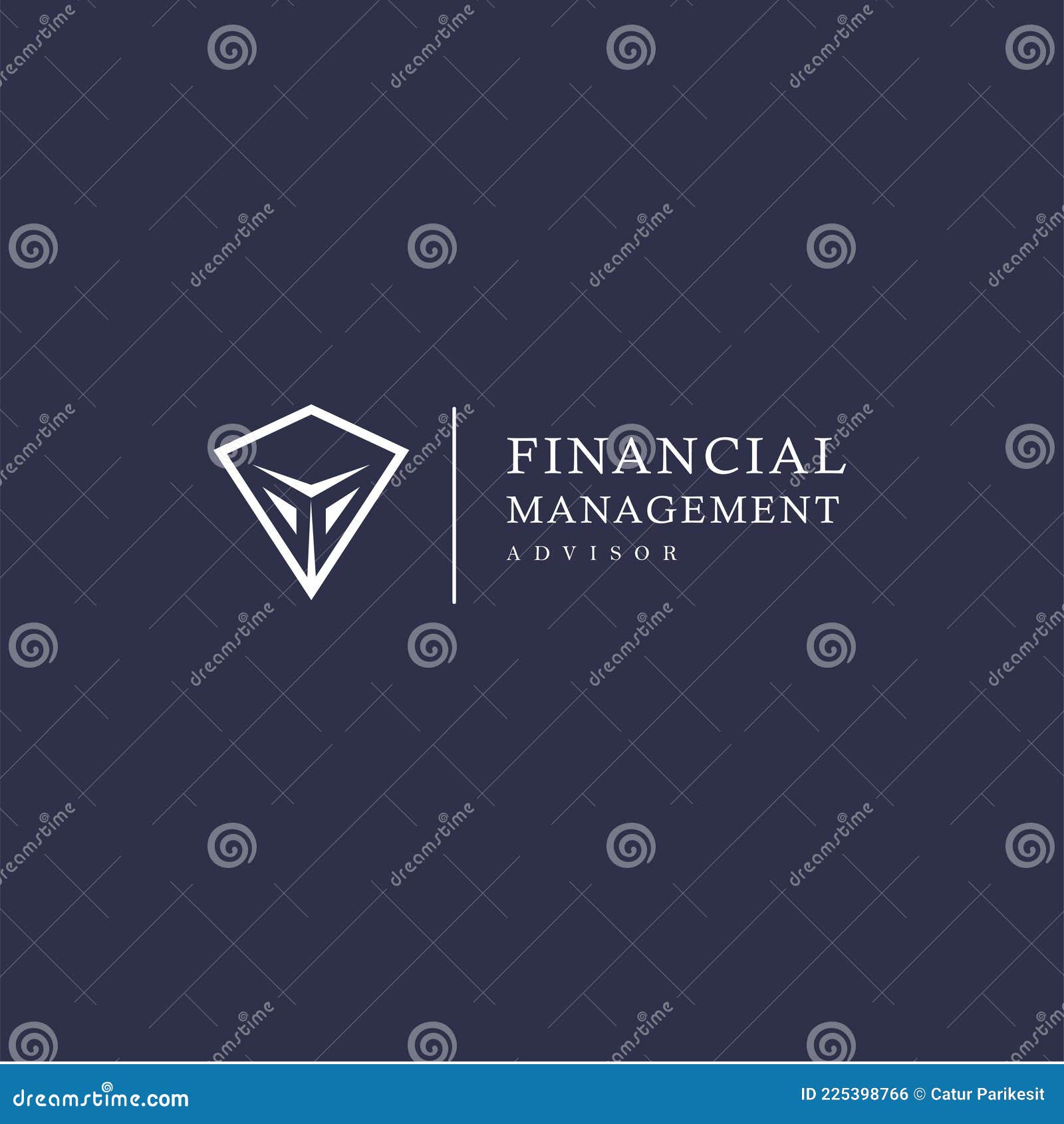Financial Management Modern Logo Design Vector Illustration Stock ...