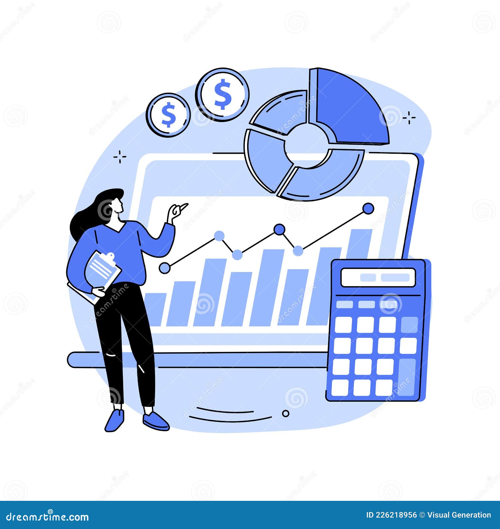 Financial Management System Abstract Concept Vector Illustration. Stock ...