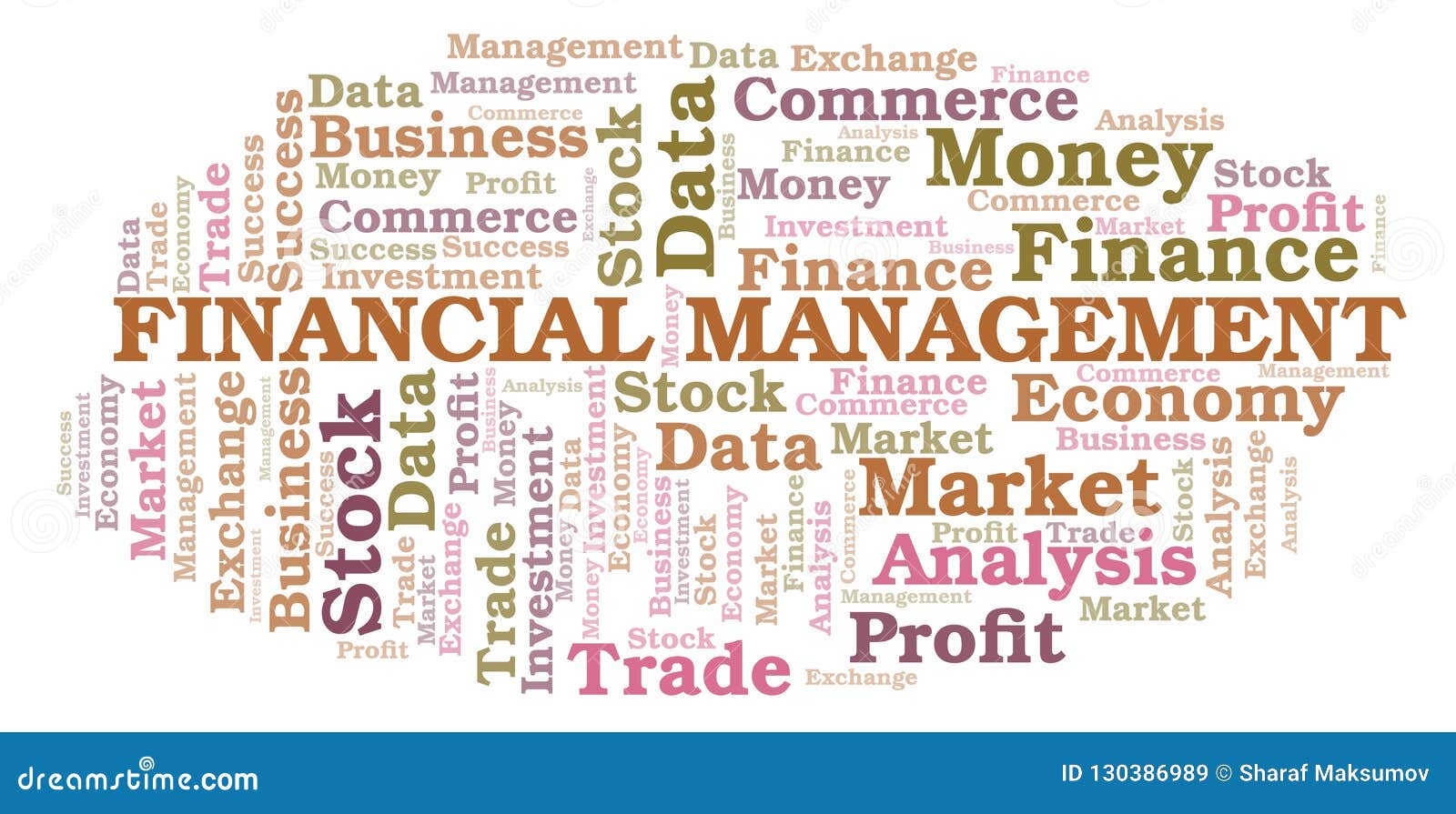 Financial Management Word Cloud. Stock Illustration - Illustration of ...