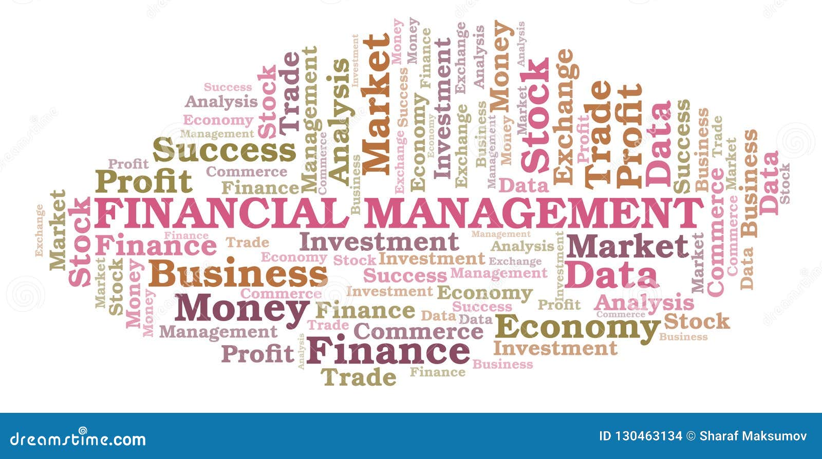 Financial Management Word Cloud. Stock Illustration - Illustration of ...