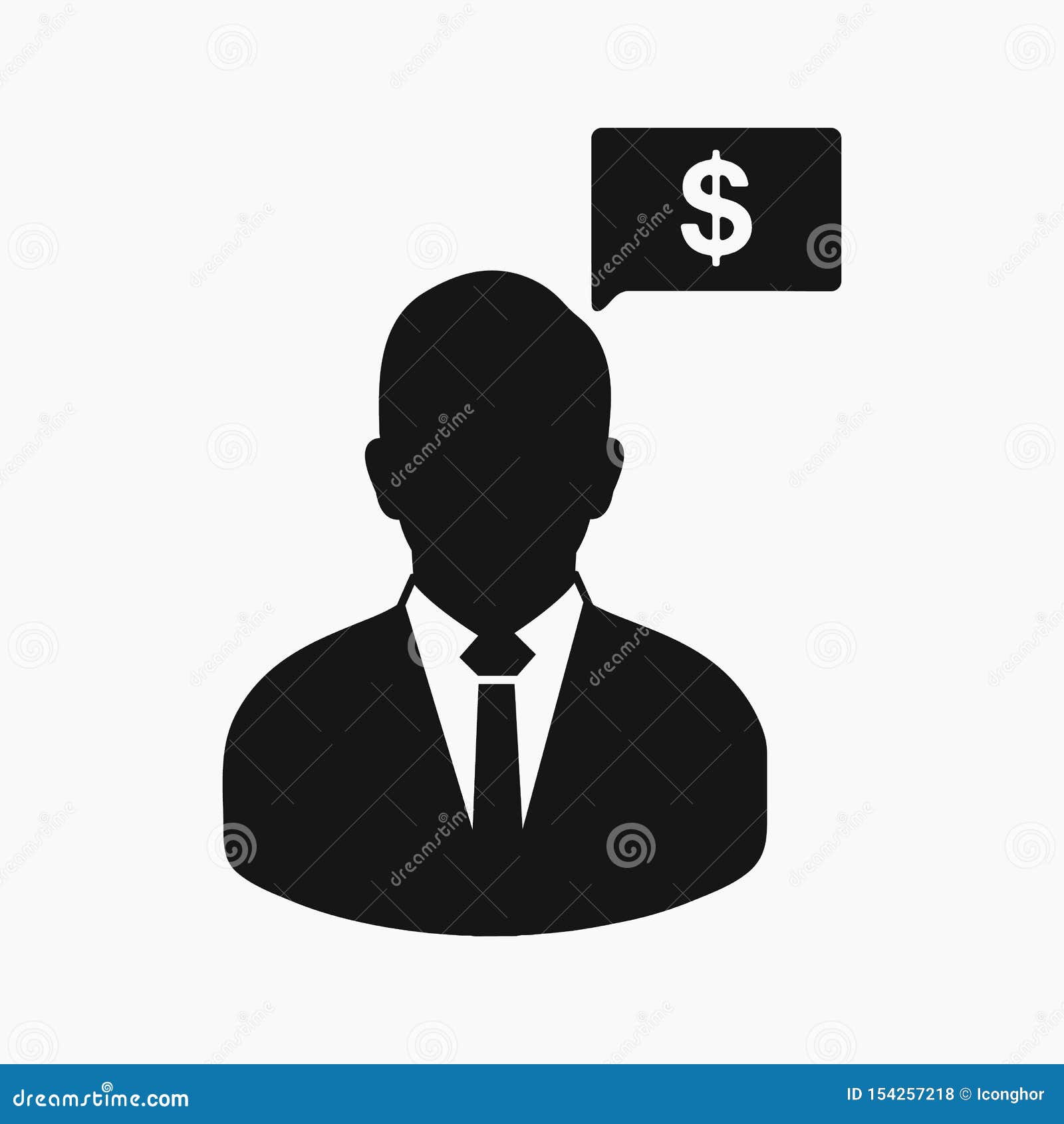 Financial manager icon. stock vector. Illustration of dollar - 154257218