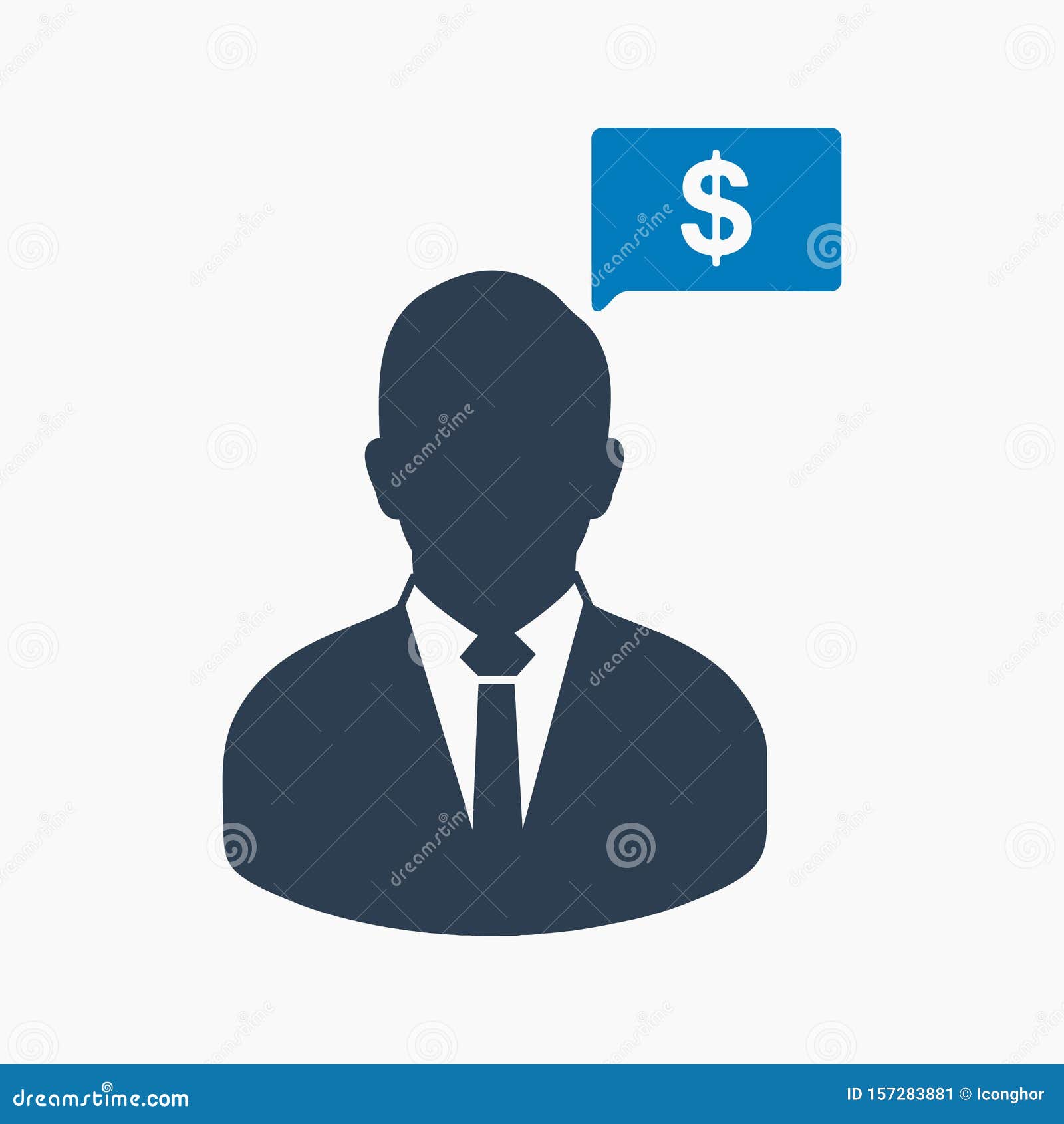 Financial manager icon. stock vector. Illustration of businessman ...