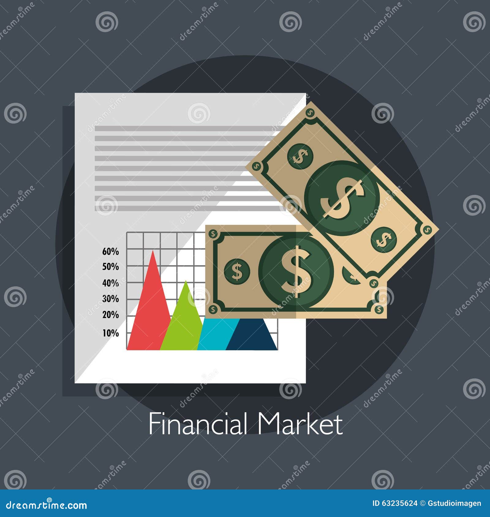 Financial market graphic stock illustration. Illustration of commerce ...