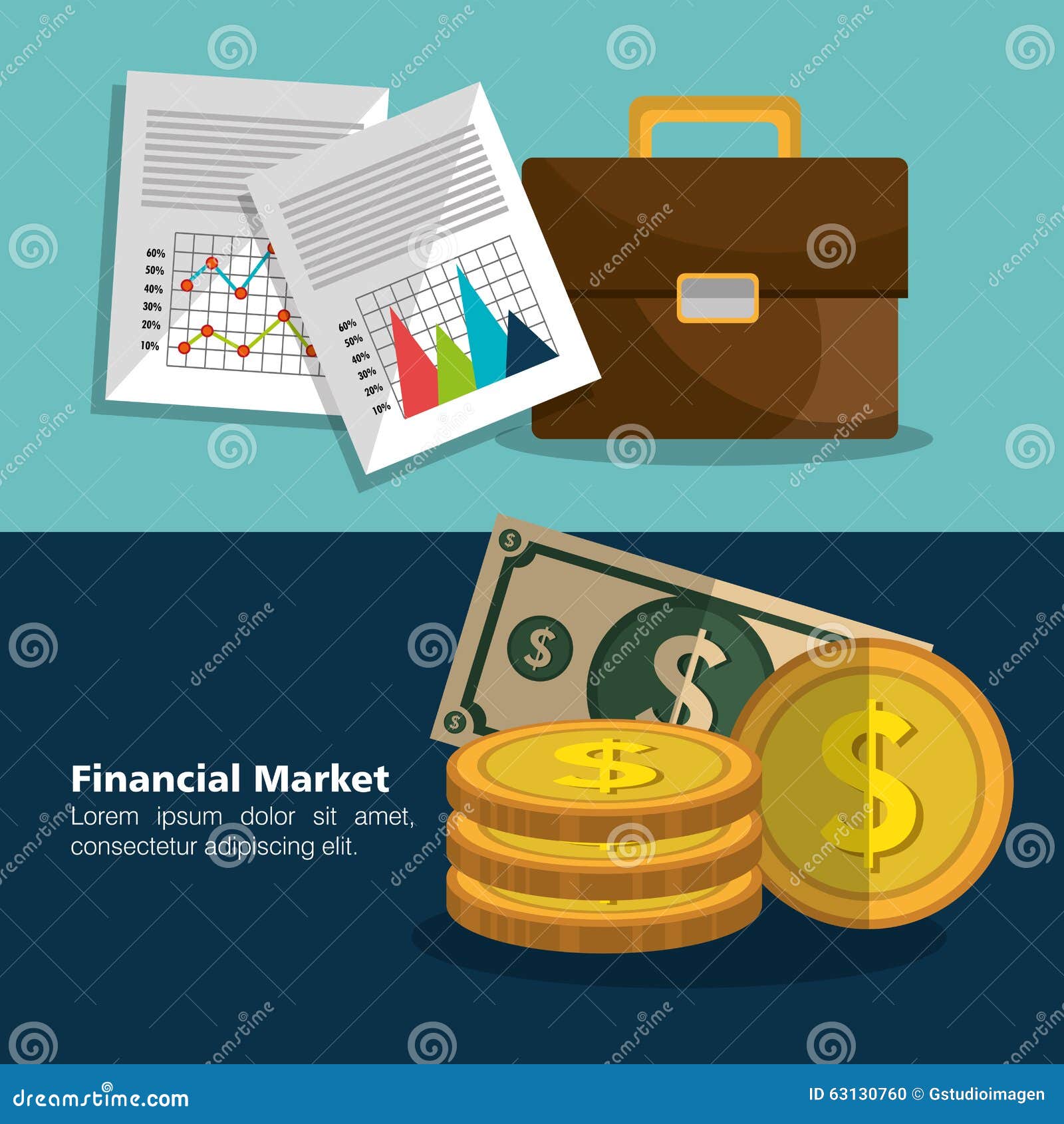 Financial market graphic stock vector. Illustration of conceptual ...