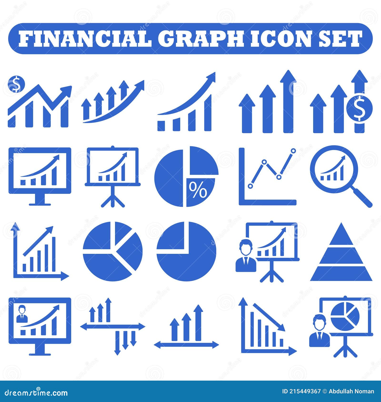 Financial market icon set stock vector. Illustration of amplifier ...