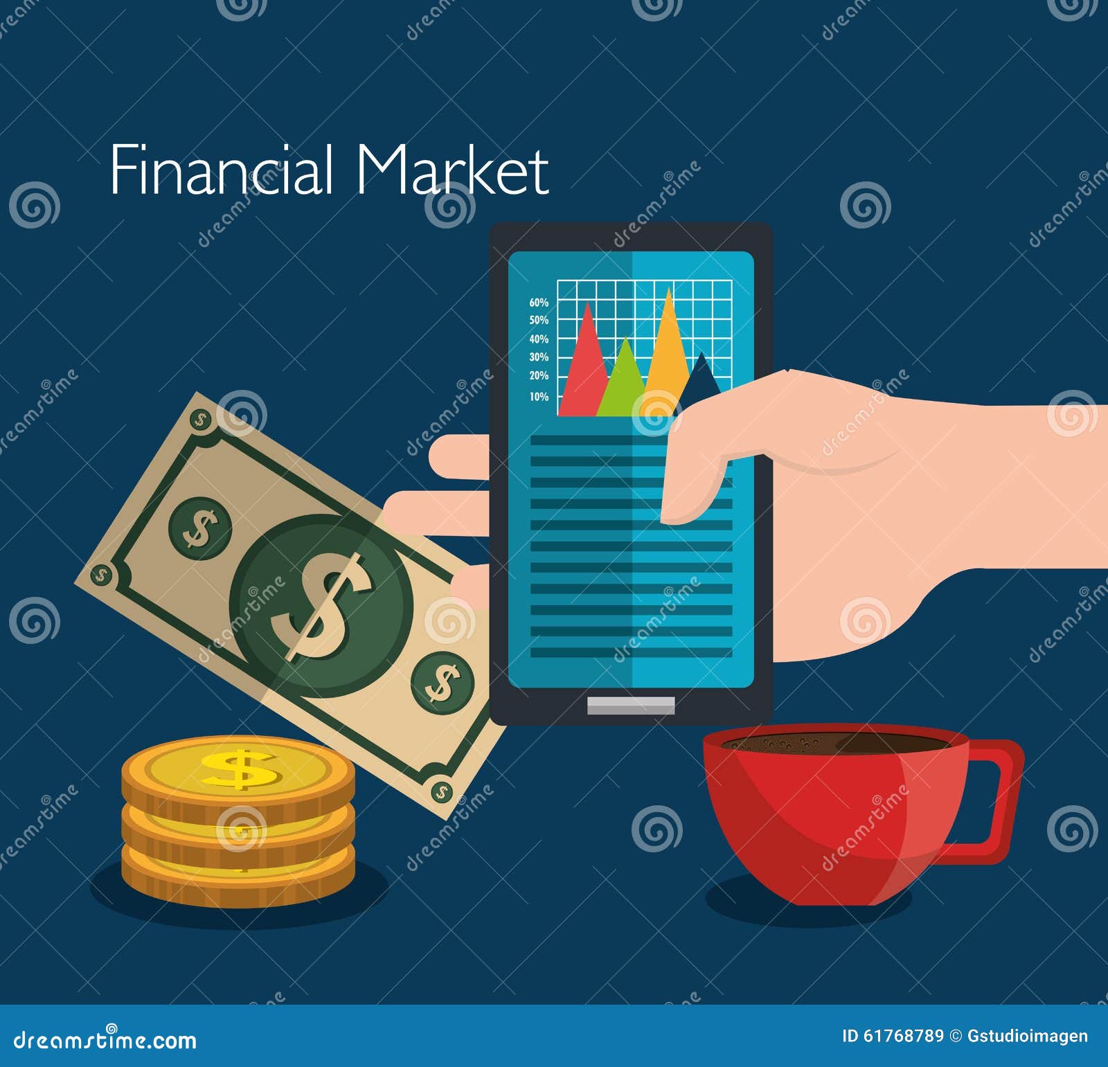 Financial Market Statistics Stock Vector - Illustration of earning ...