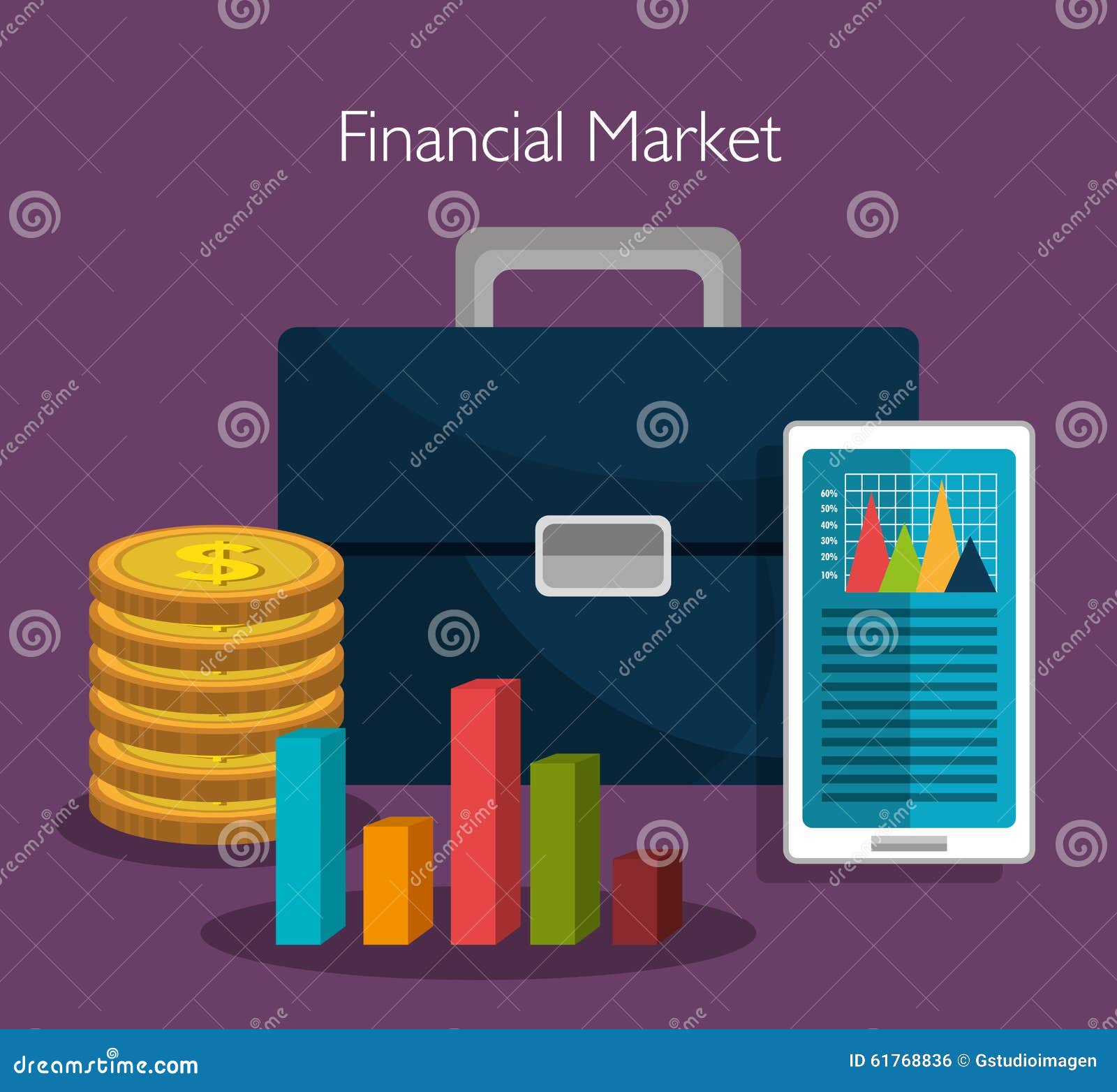 Financial Market Statistics Stock Vector - Illustration of payment ...