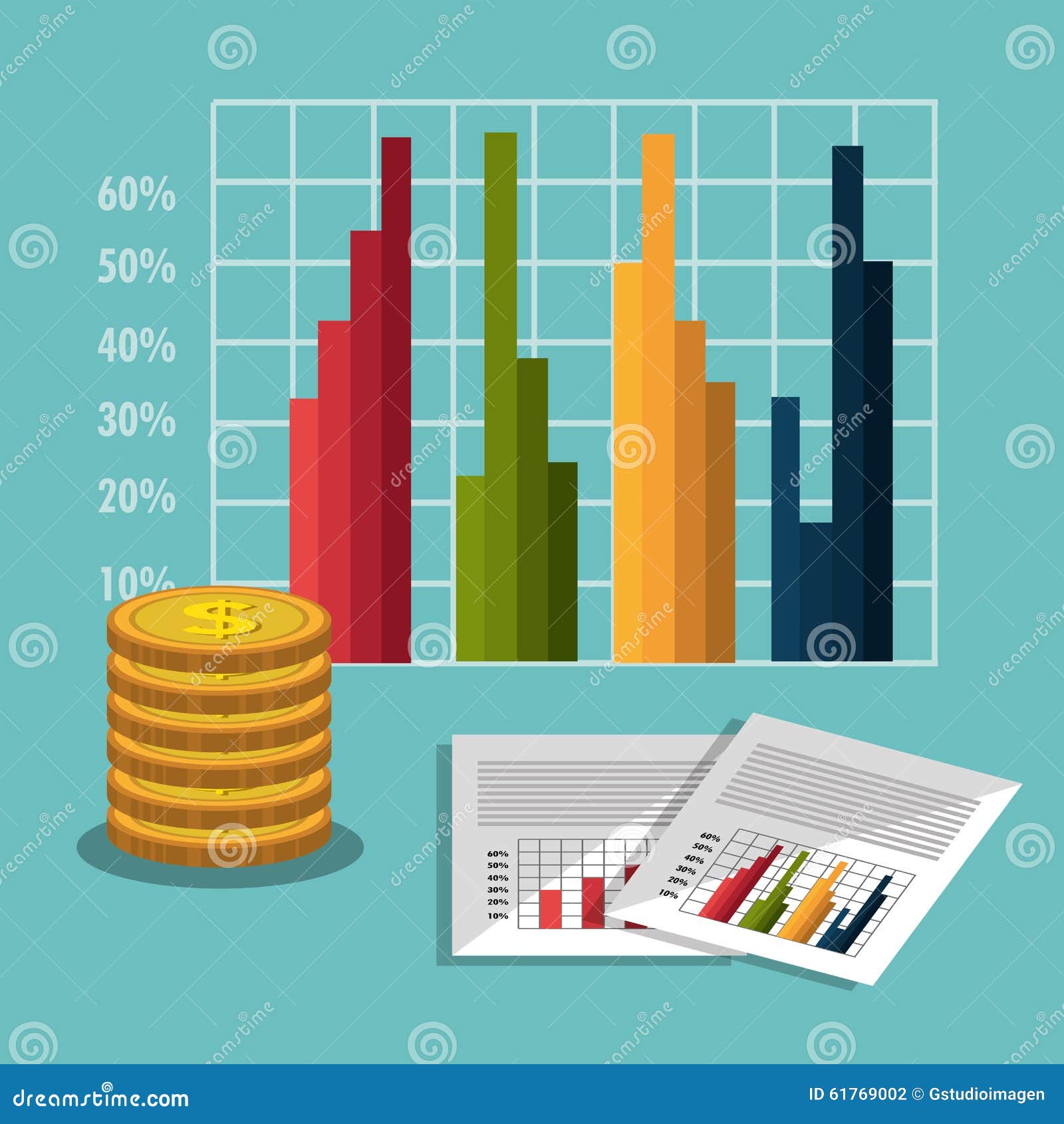 Financial Market Statistics Stock Vector - Illustration of wealth ...