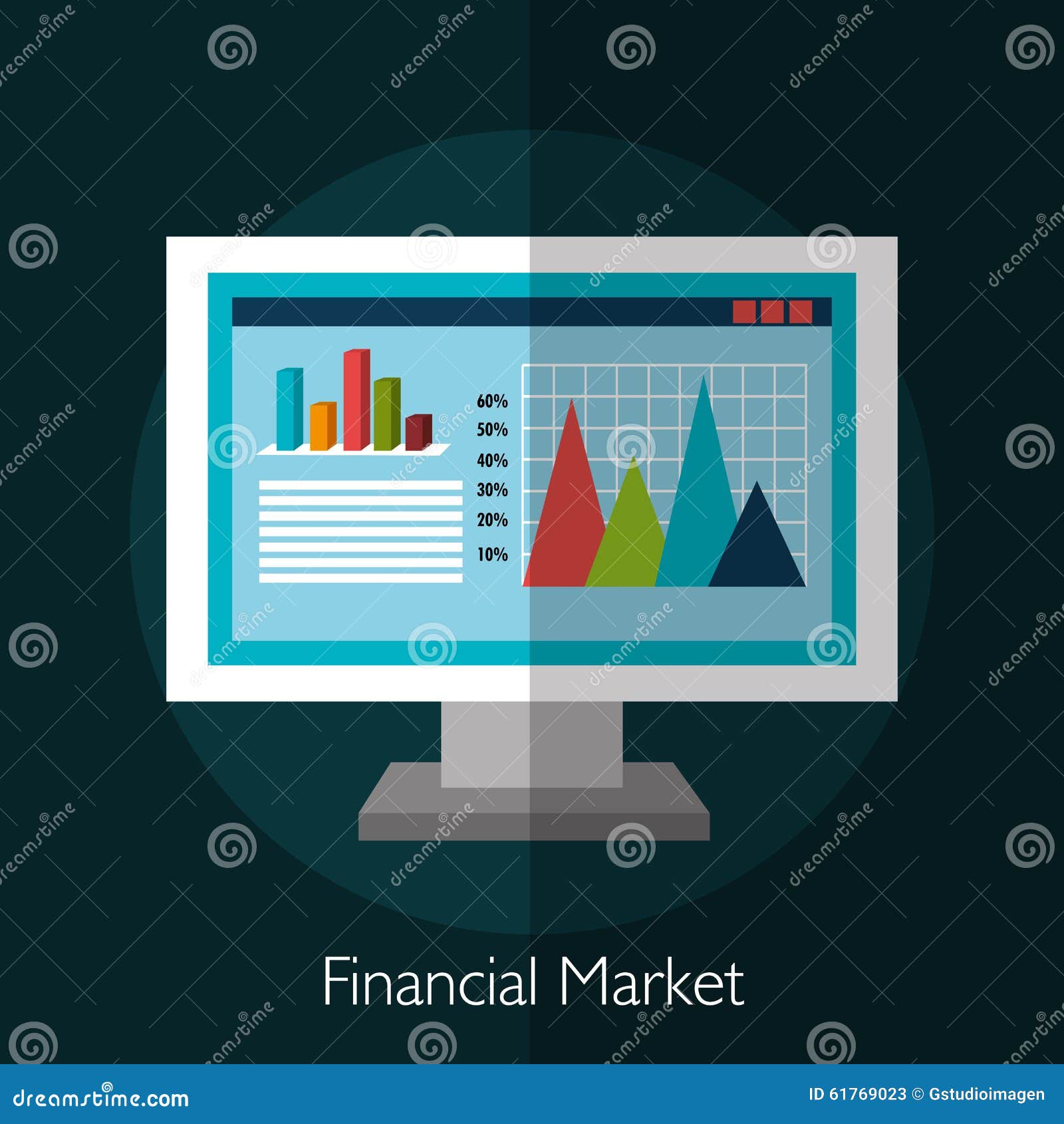 Financial Market Statistics Stock Vector - Illustration of banking ...