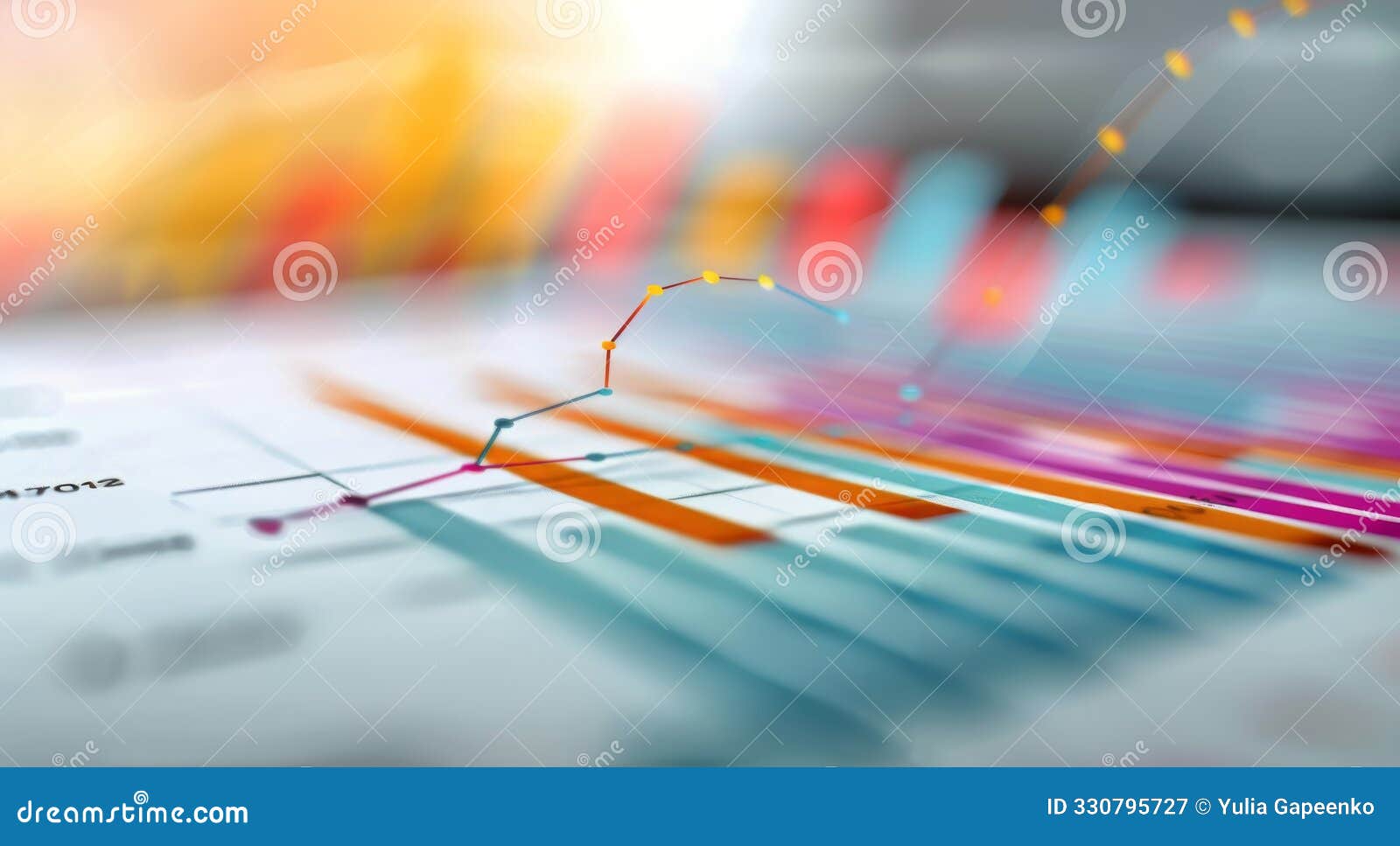 Financial Market Trends Displayed on Graphical Chart in Modern ...