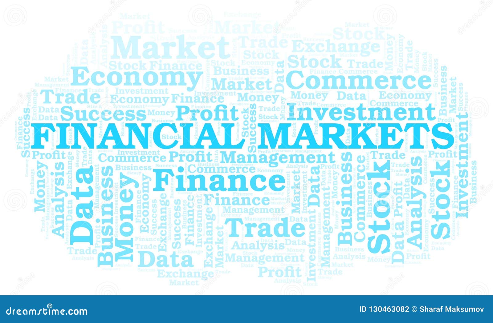 Financial Markets Word Cloud. Stock Illustration - Illustration of ...