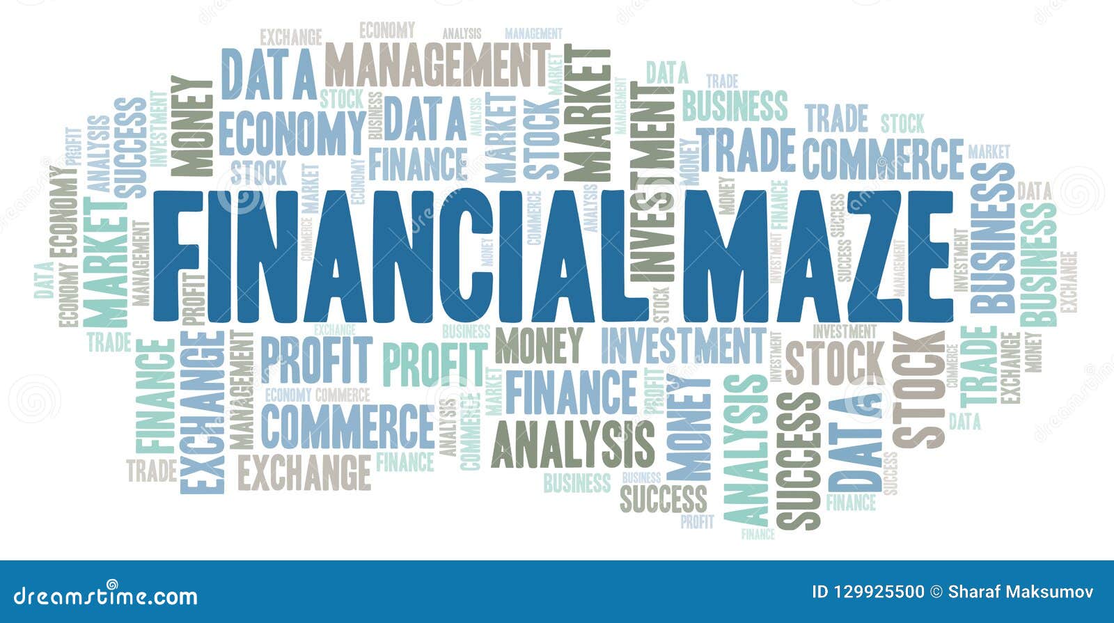 Financial Maze word cloud. stock illustration. Illustration of cloud ...
