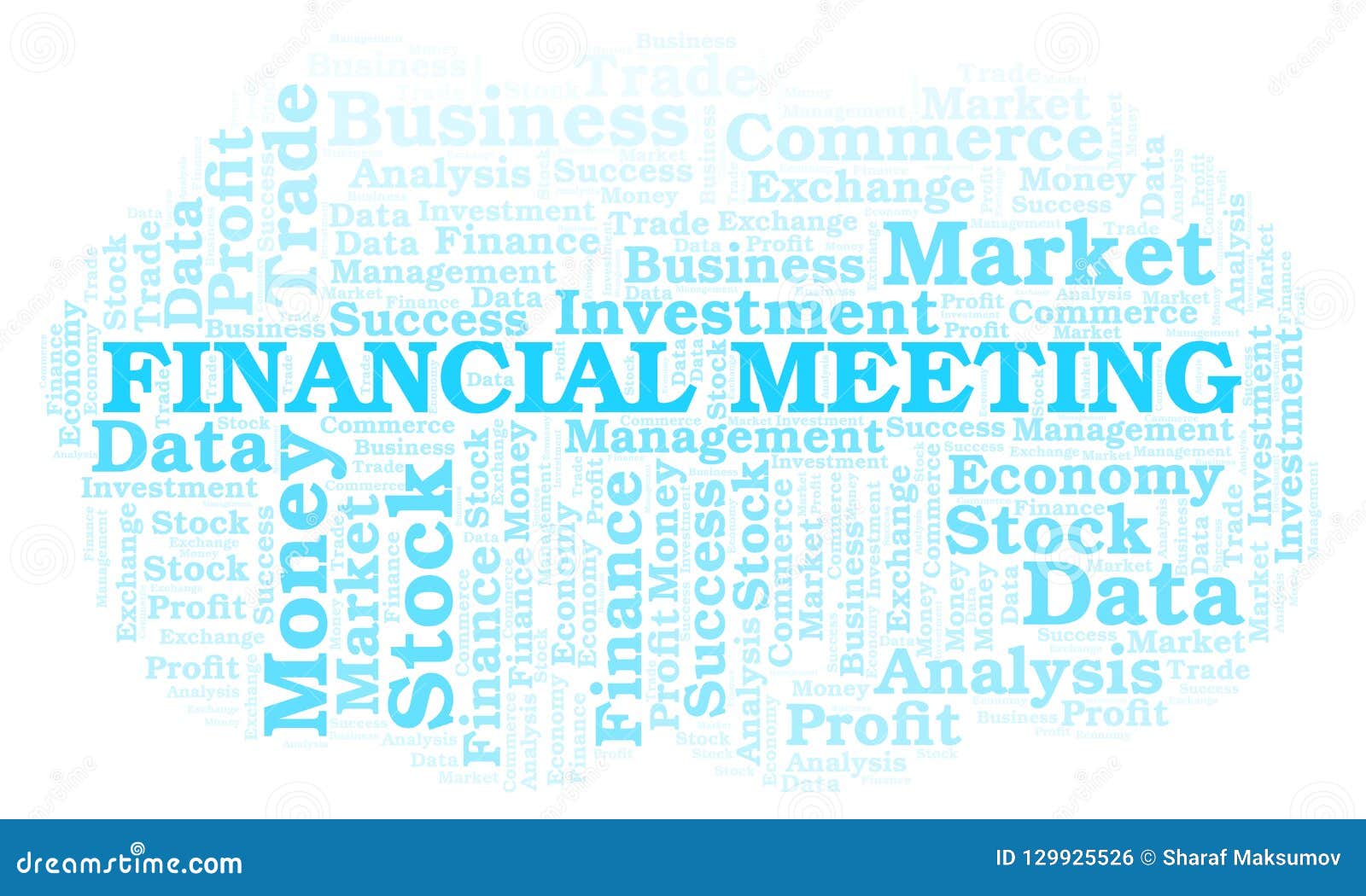 Financial Meeting Word Cloud. Stock Illustration - Illustration of ...
