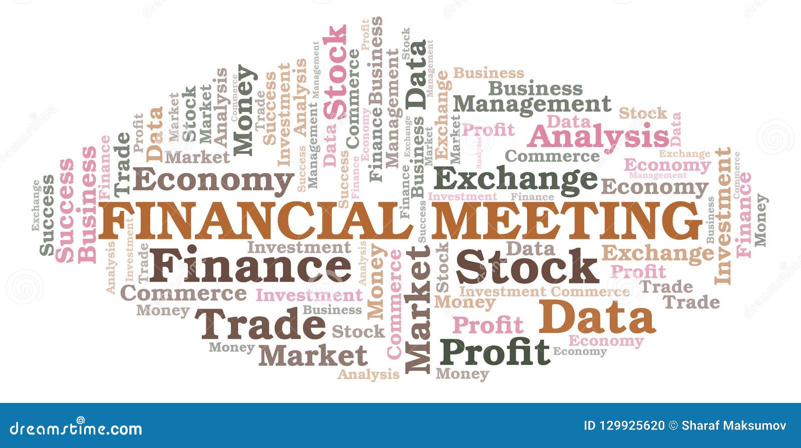 Financial Meeting Word Cloud. Stock Illustration - Illustration of ...