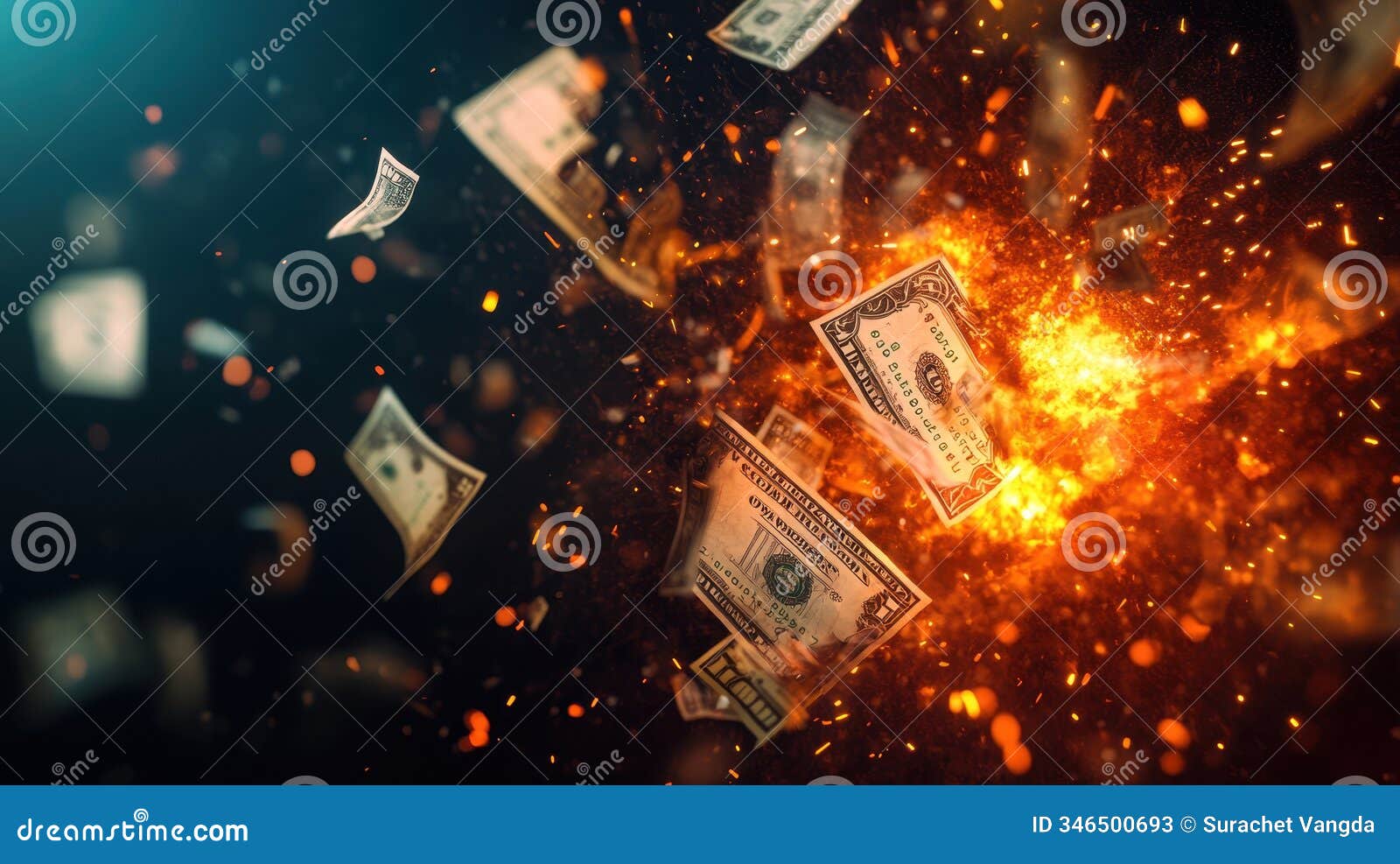 Financial Meltdown Represented by Collapsing Graphs Stock Illustration ...