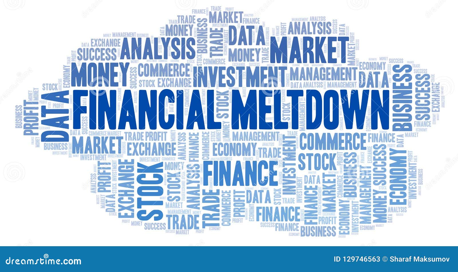 Financial Meltdown Word Cloud. Stock Illustration - Illustration of ...