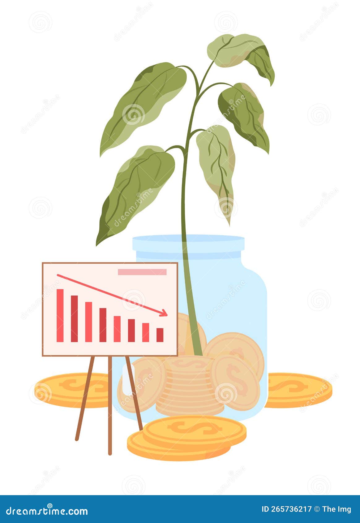 Financial Mistake Semi Flat Color Vector Objects Stock Vector ...