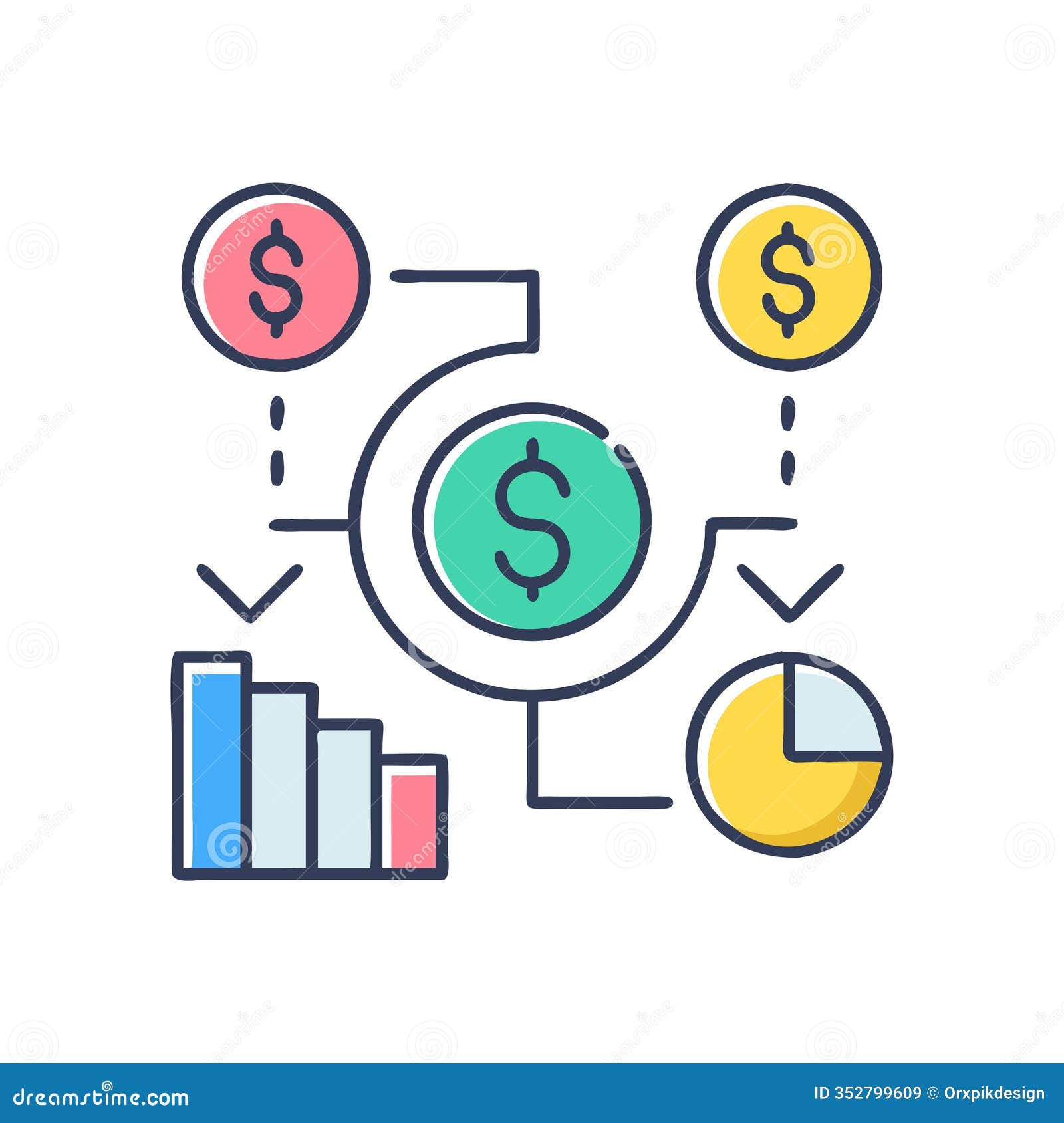 Financial Modeling Icon for Analysts Stock Vector - Illustration of ...