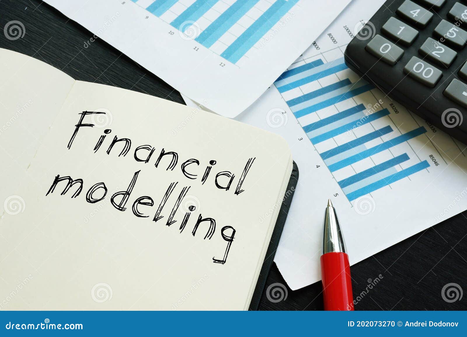 Financial Modelling is Shown on the Business Photo Using the Text Stock ...