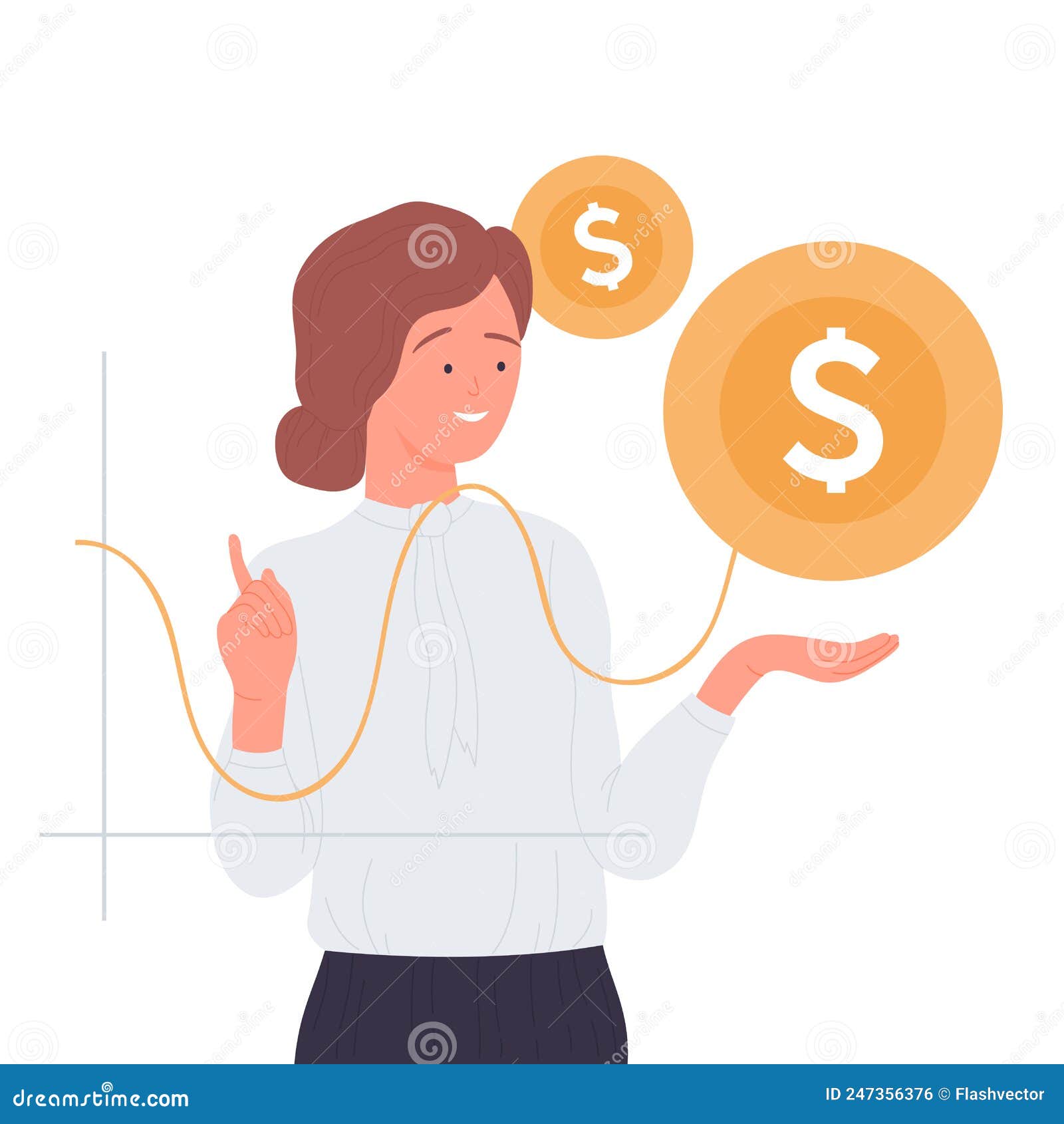 Financial Money Analyst Expert Stock Illustration - Illustration of ...