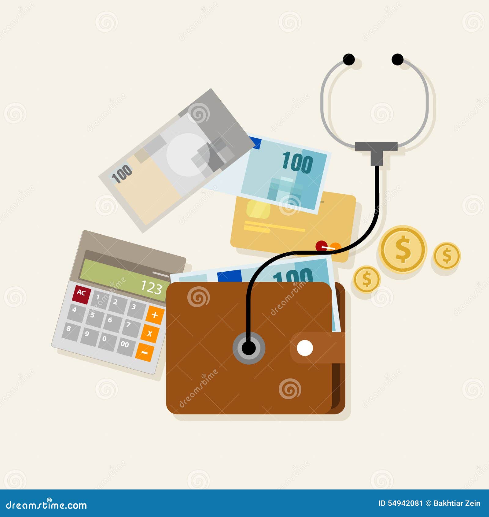 Financial Money Management Checkup Planning Cartoon Vector ...