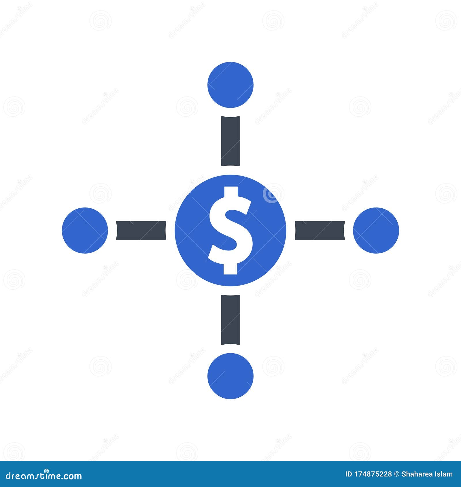 Financial network icon stock vector. Illustration of symbol - 174875228